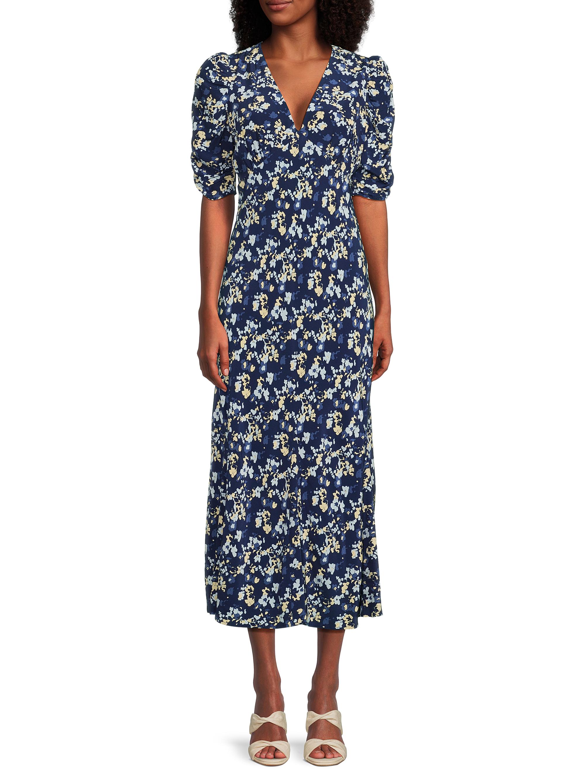 Click here for Rails Womens Zariah Floral A-Line Midi-Dress - Nav... prices