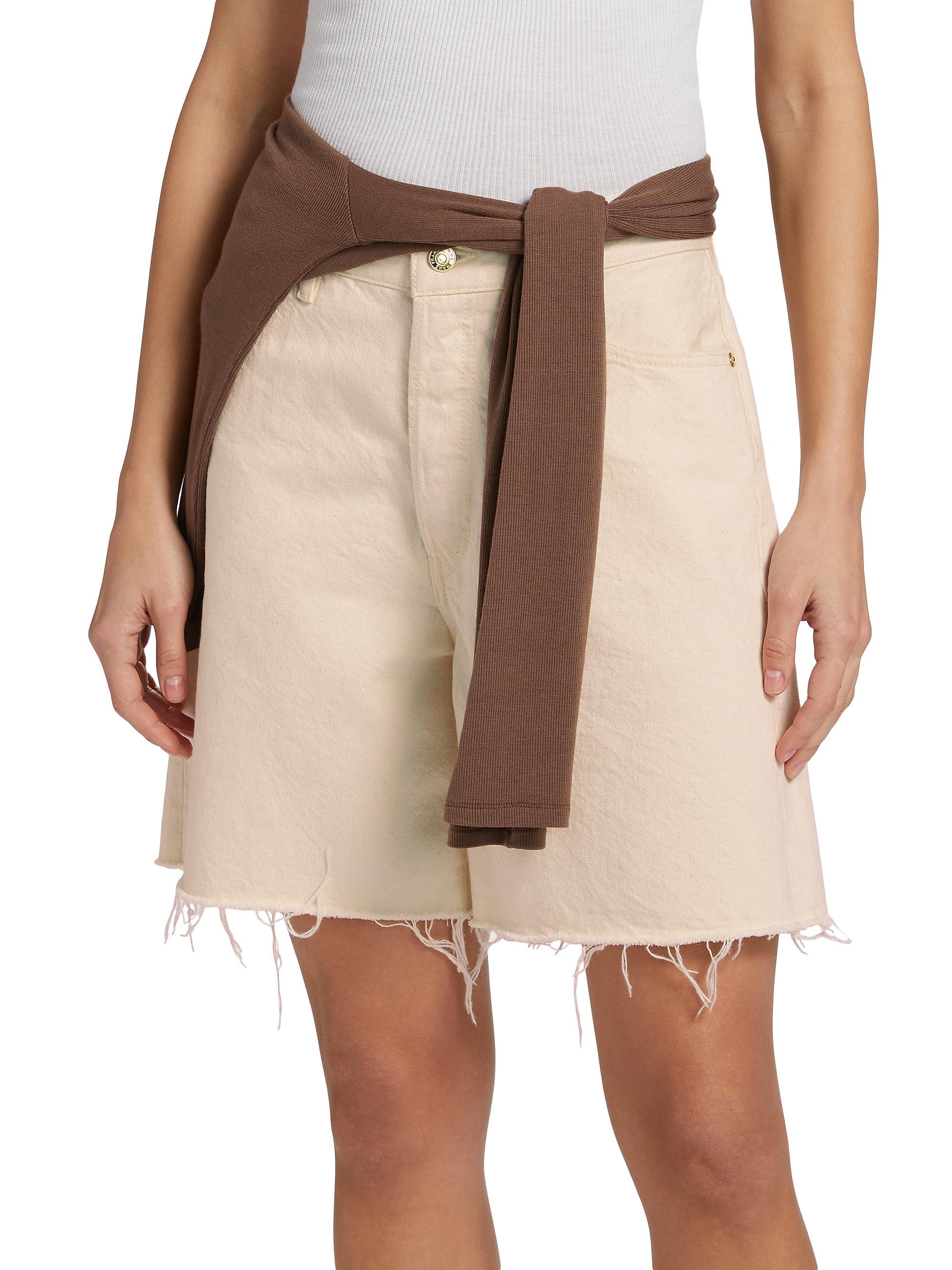 Click here for Frame Womens The Timeless Denim Shorts - Milkshake... prices