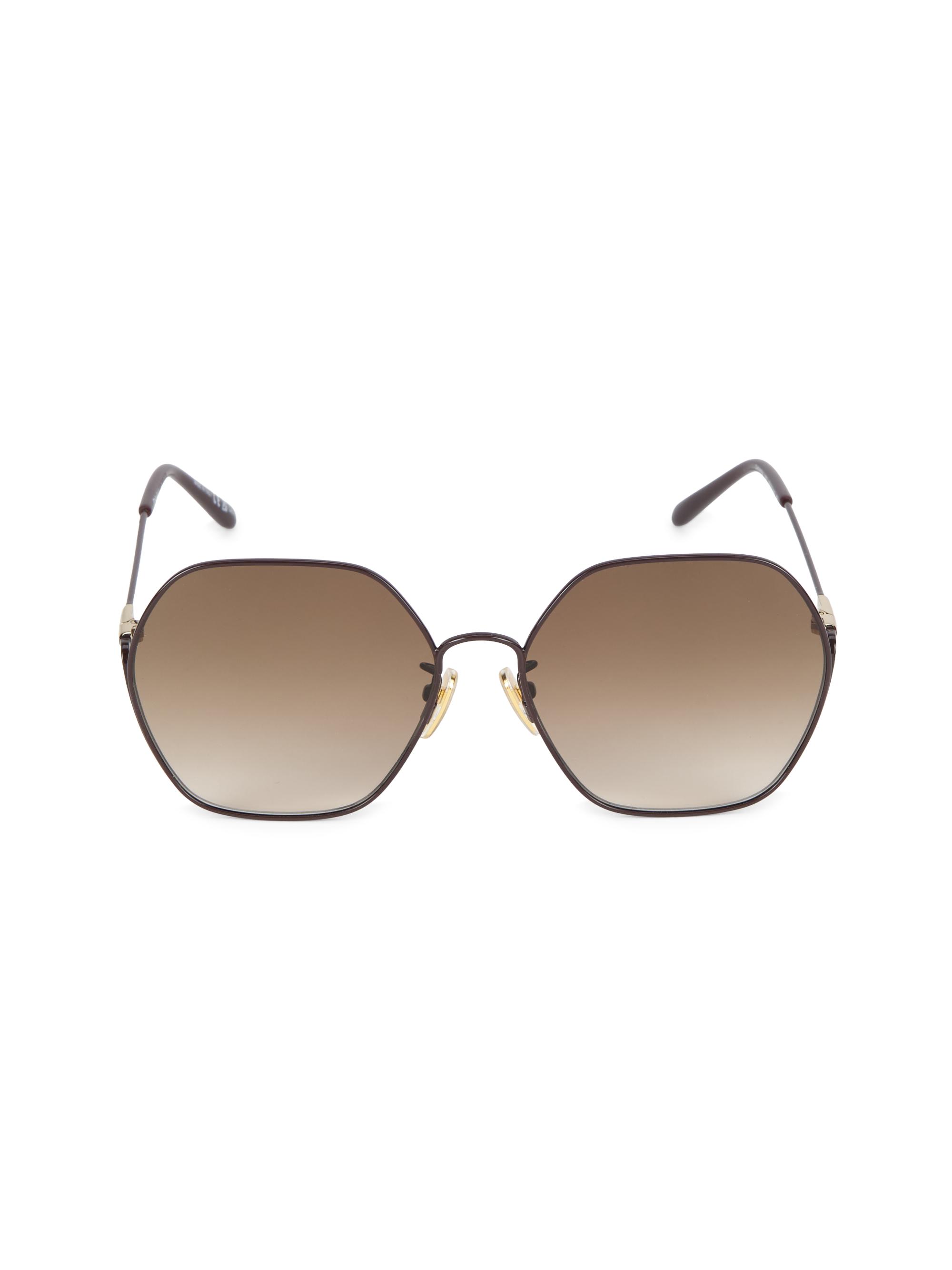 Click here for Chloé Womens 59MM Gradient Lens Geometric Metal Su... prices