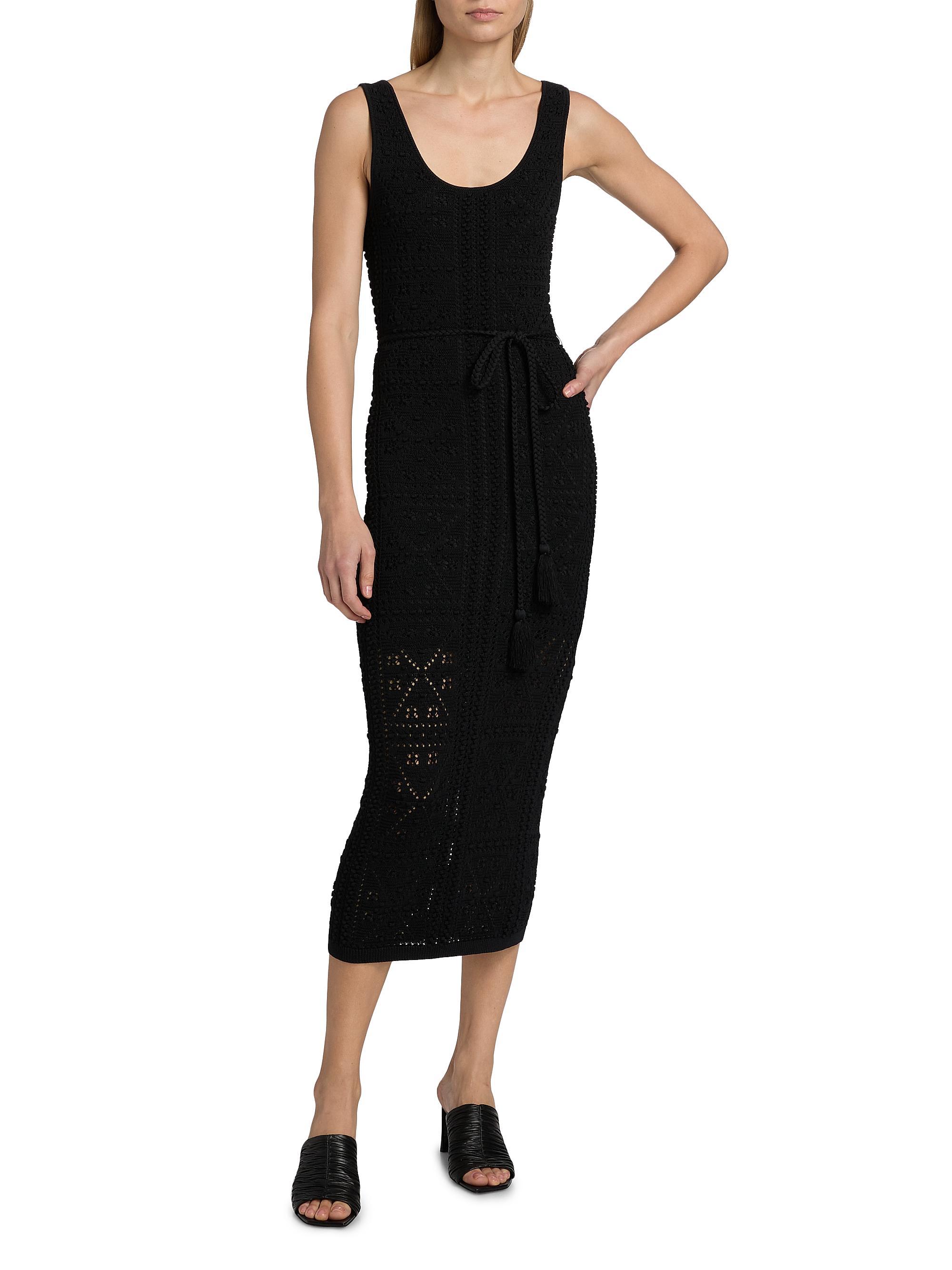 Click here for Milly Womens Bubble Pointelle Knit Midi-Dress - Bl... prices