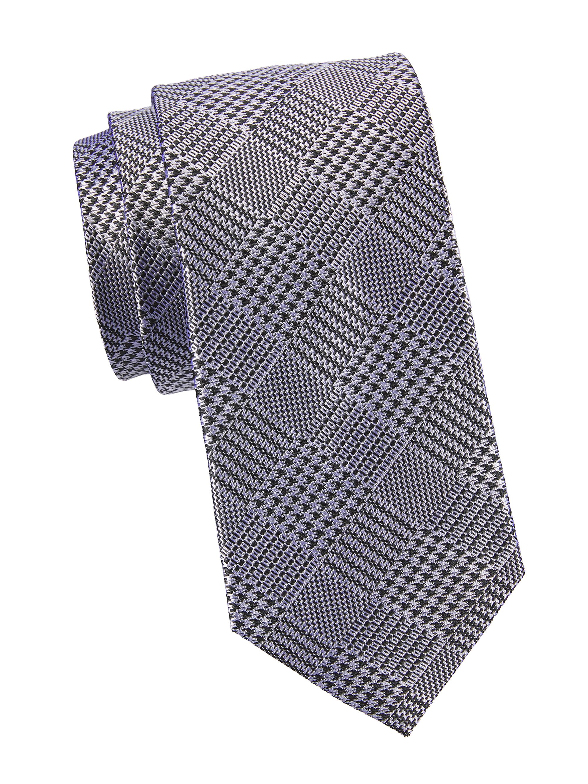 Click here for Karl Lagerfeld Paris Mens Geomteric Silk Tie - Bla... prices