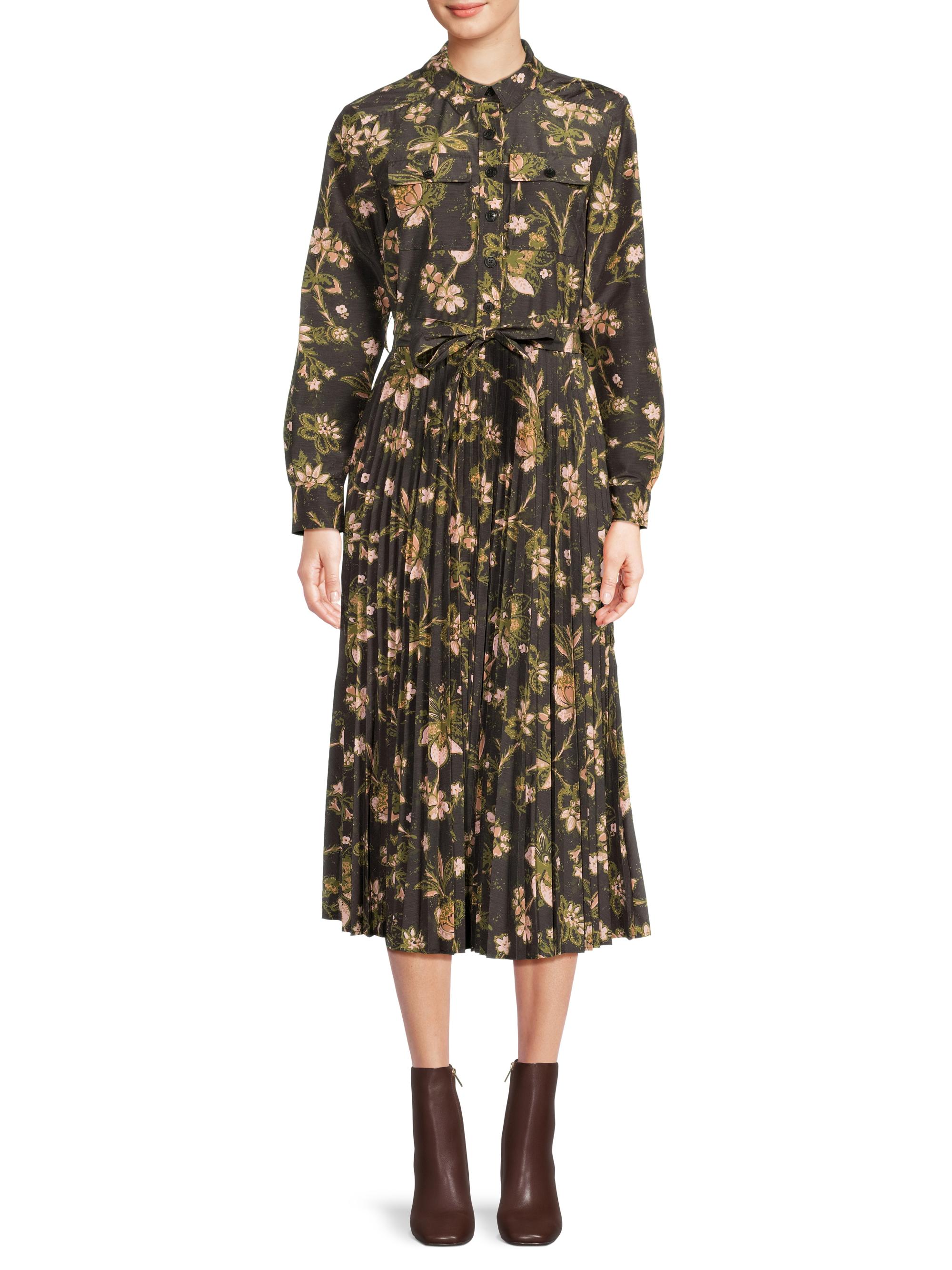 Click here for Derek Lam 10 Crosby Womens Kenza Floral Pleated Bu... prices