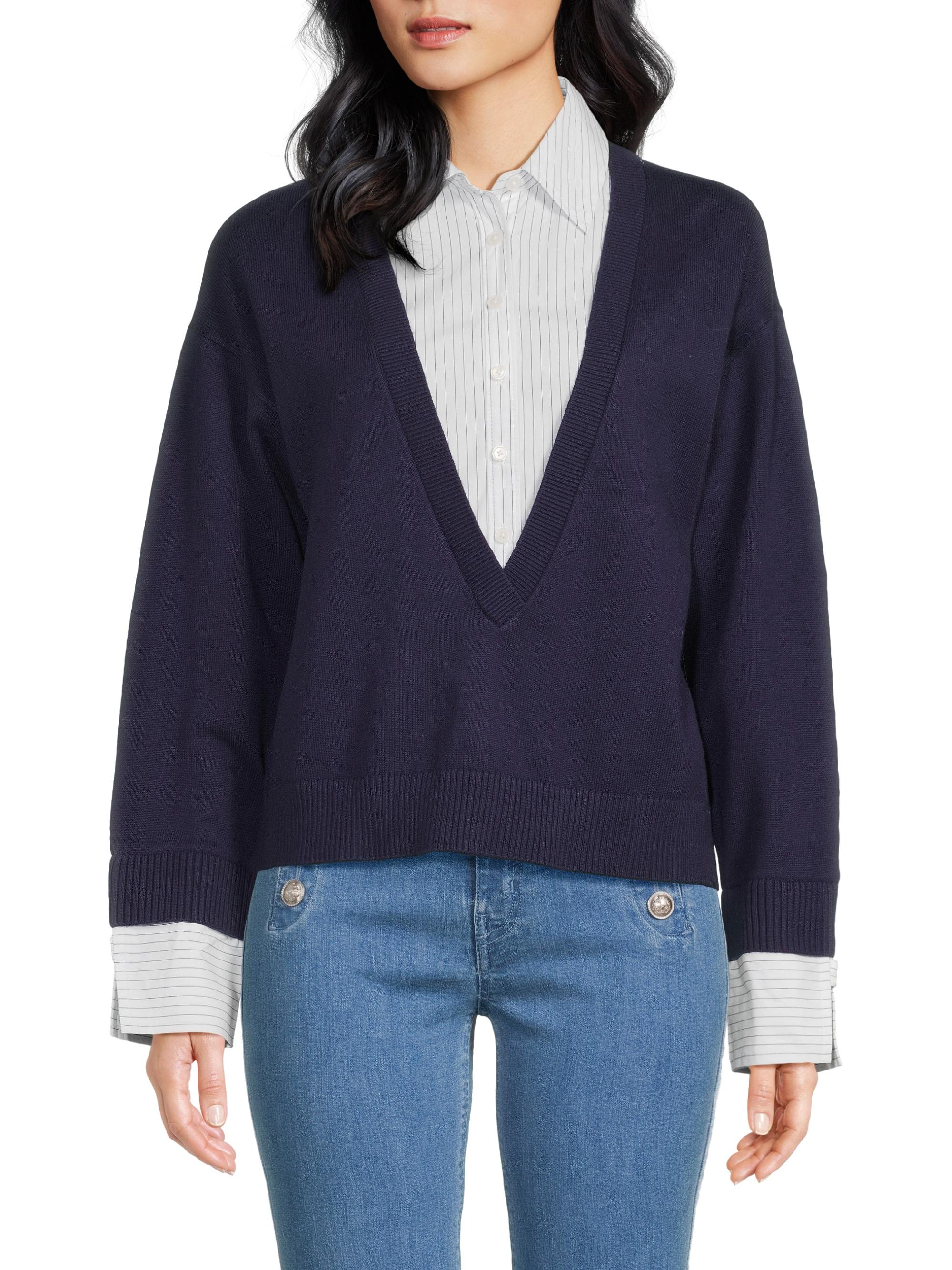 Click here for Derek Lam 10 Crosby Womens Rida Cotton-Cashmere La... prices