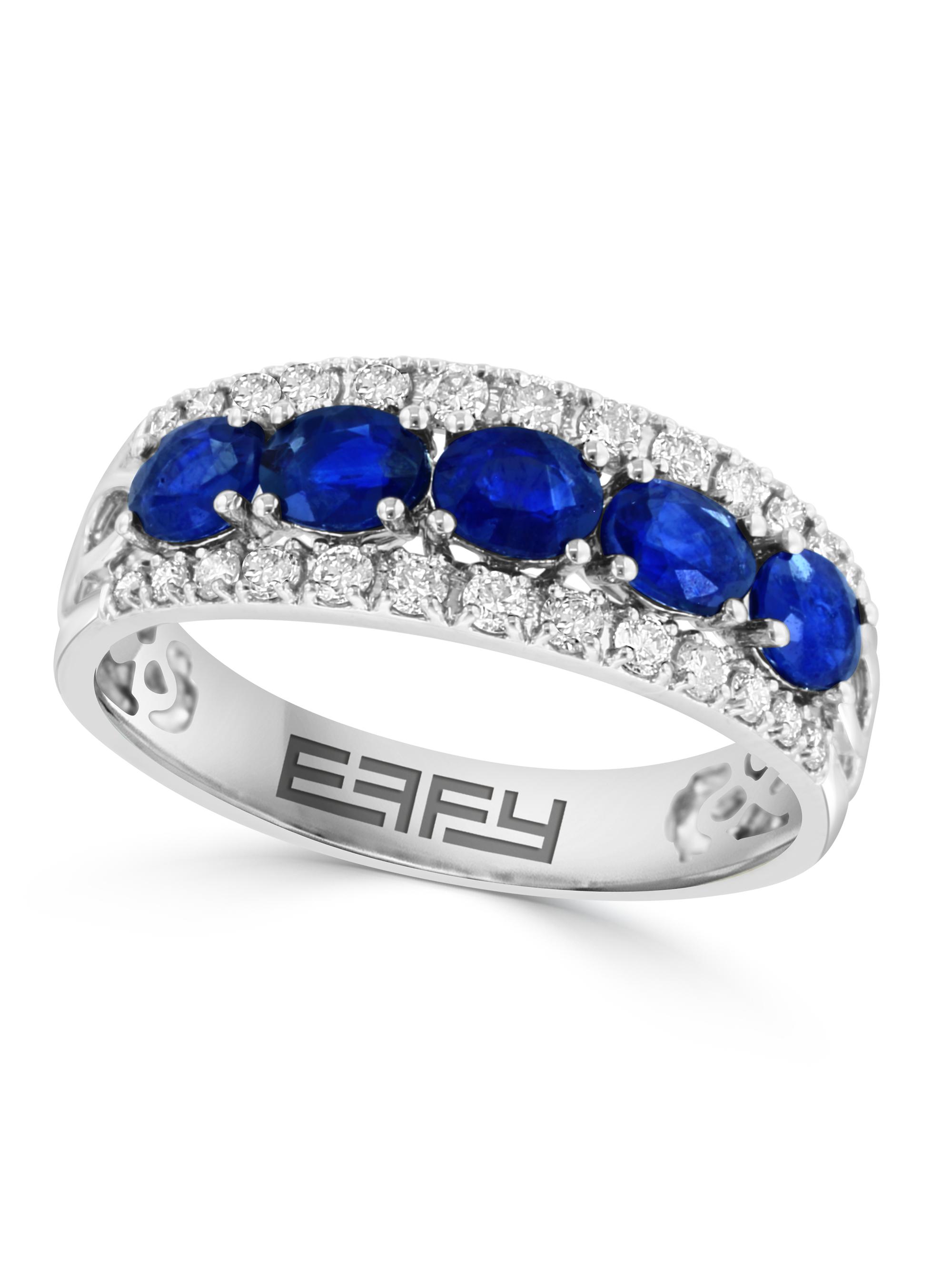 Click here for Effy Womens 14K White Gold  Sapphire & 0.3 TCW Dia... prices