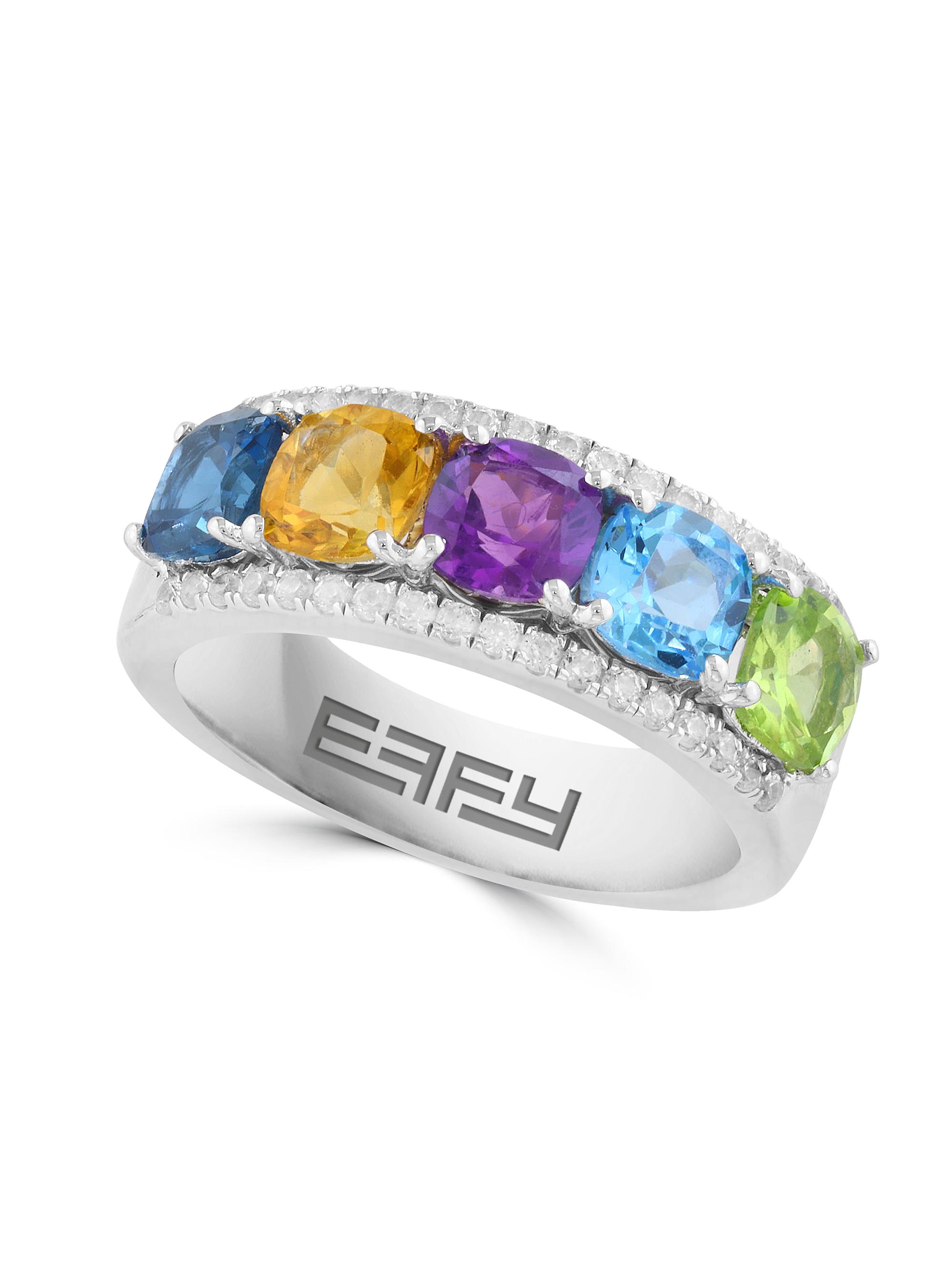 Click here for Effy Eny Womens ENY Multi-Stone Sterling Silver Ri... prices