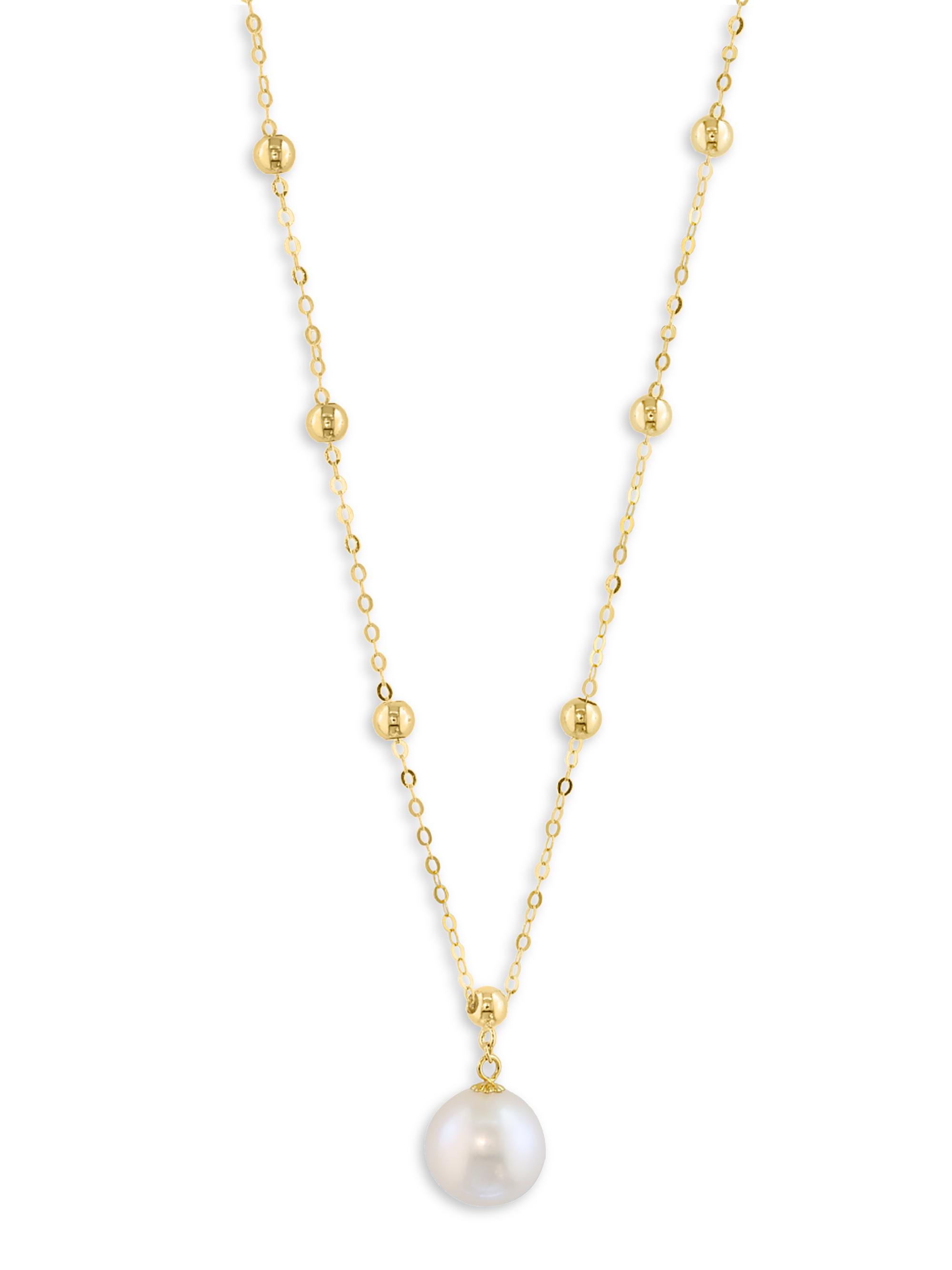 Click here for Effy Womens 14K Yellow Gold & 8.5MM Freshwater Pea... prices