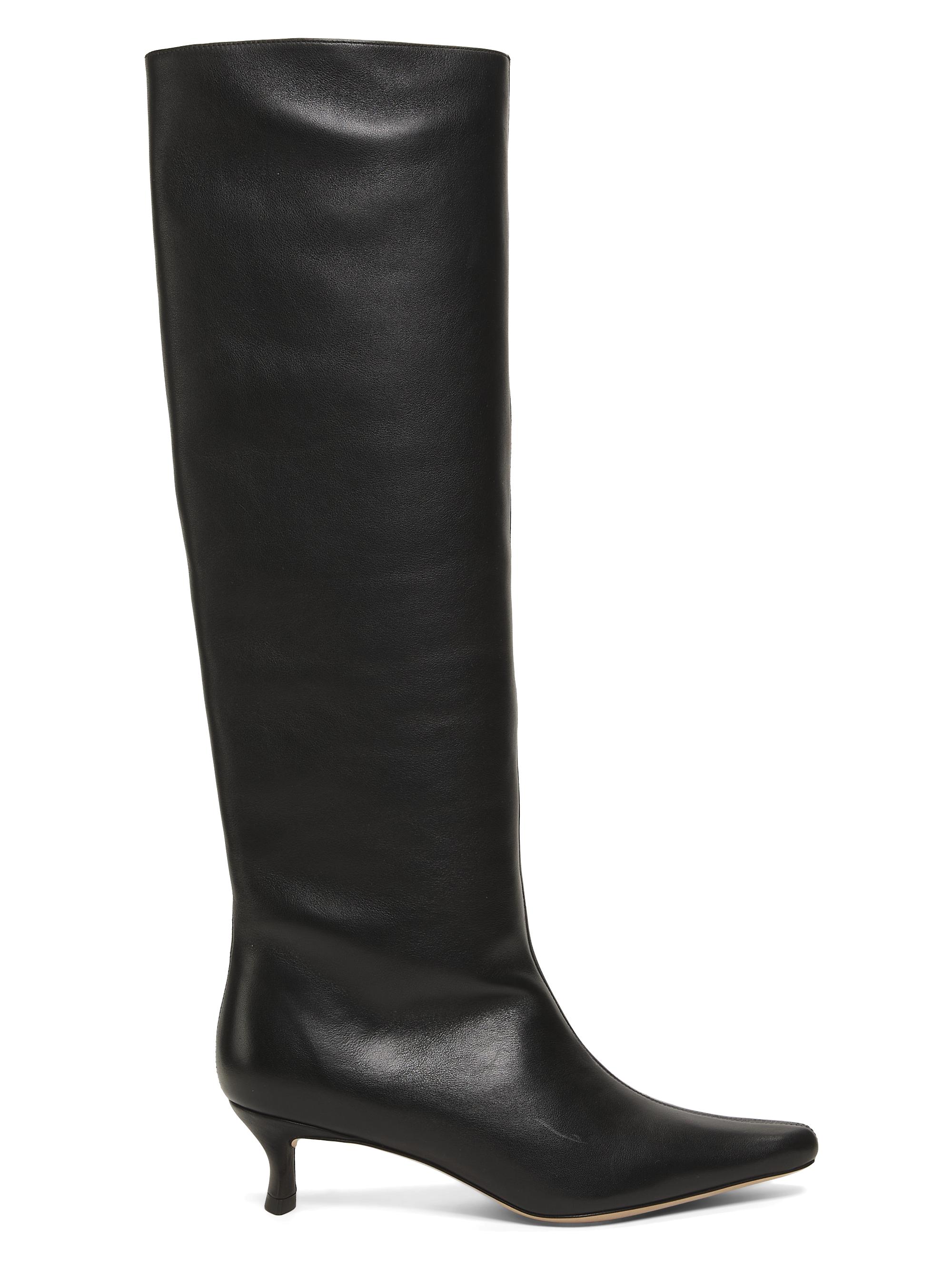 Click here for By Far Womens 50MM Leather Knee-High Boots - Black... prices