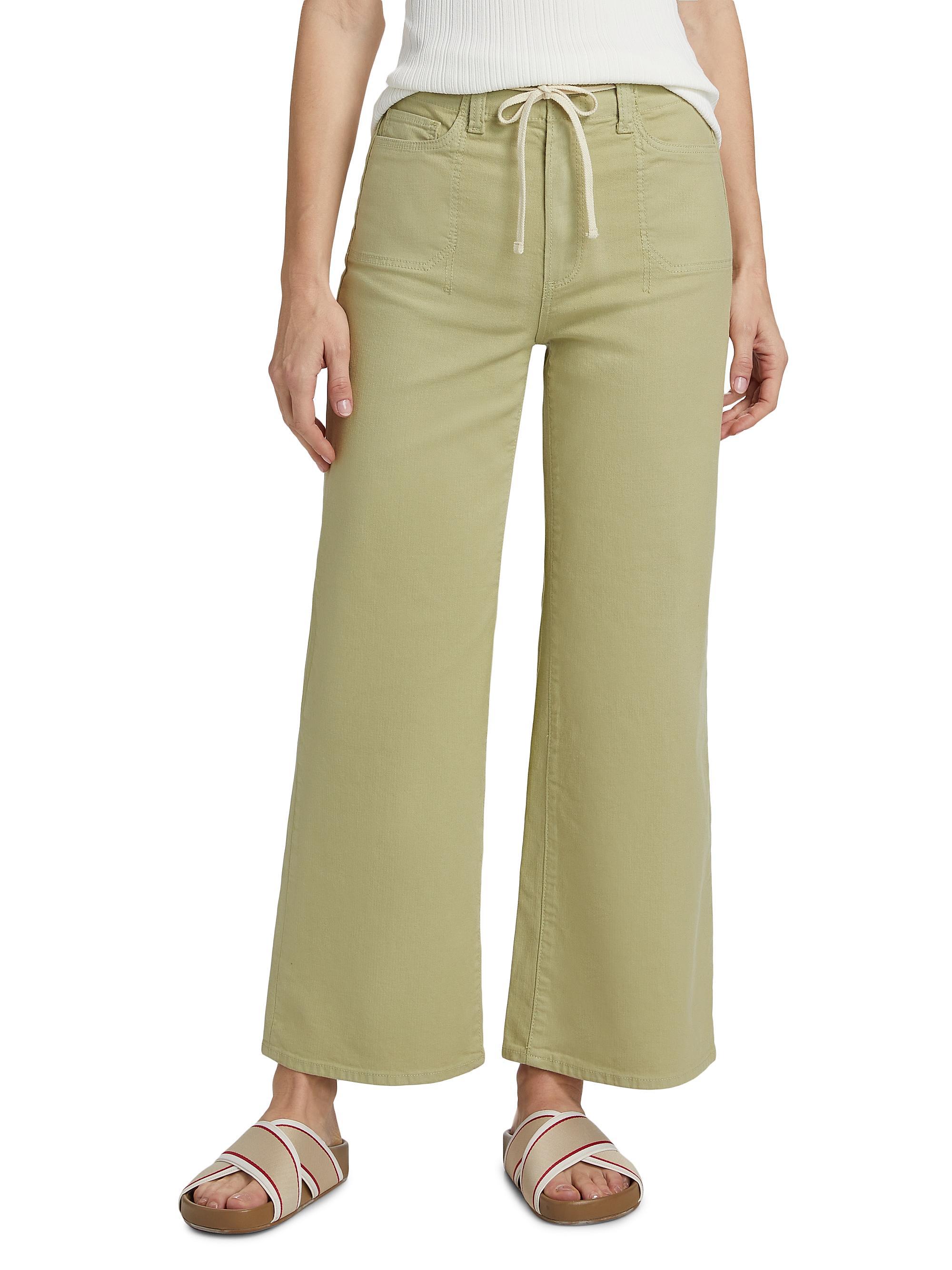 Click here for Paige Womens Ari Stretch-Cotton Wide-Leg Pants - V... prices