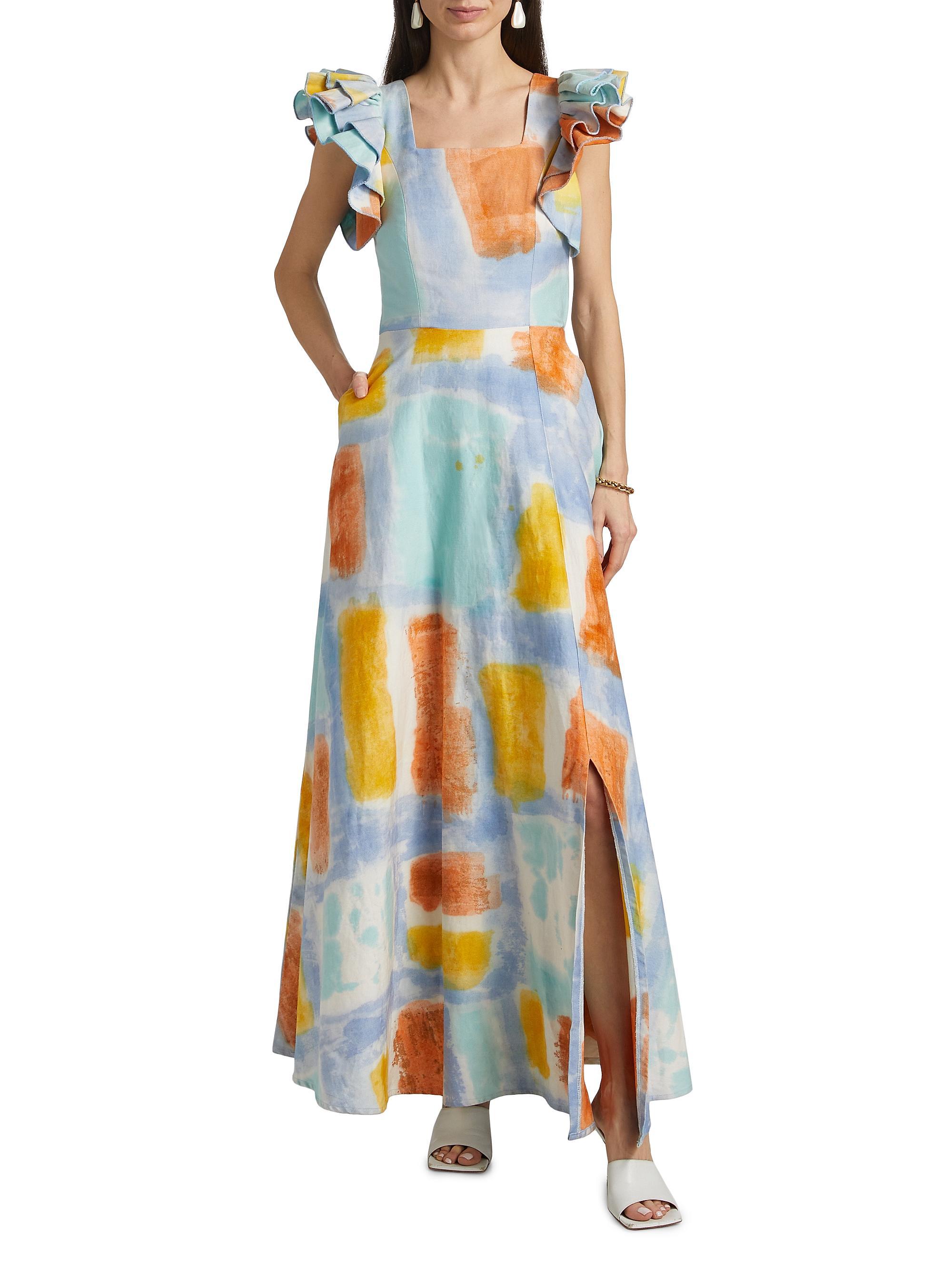 Click here for Busayo Womens Tokunbo Watercolor Maxi Dress - Size... prices