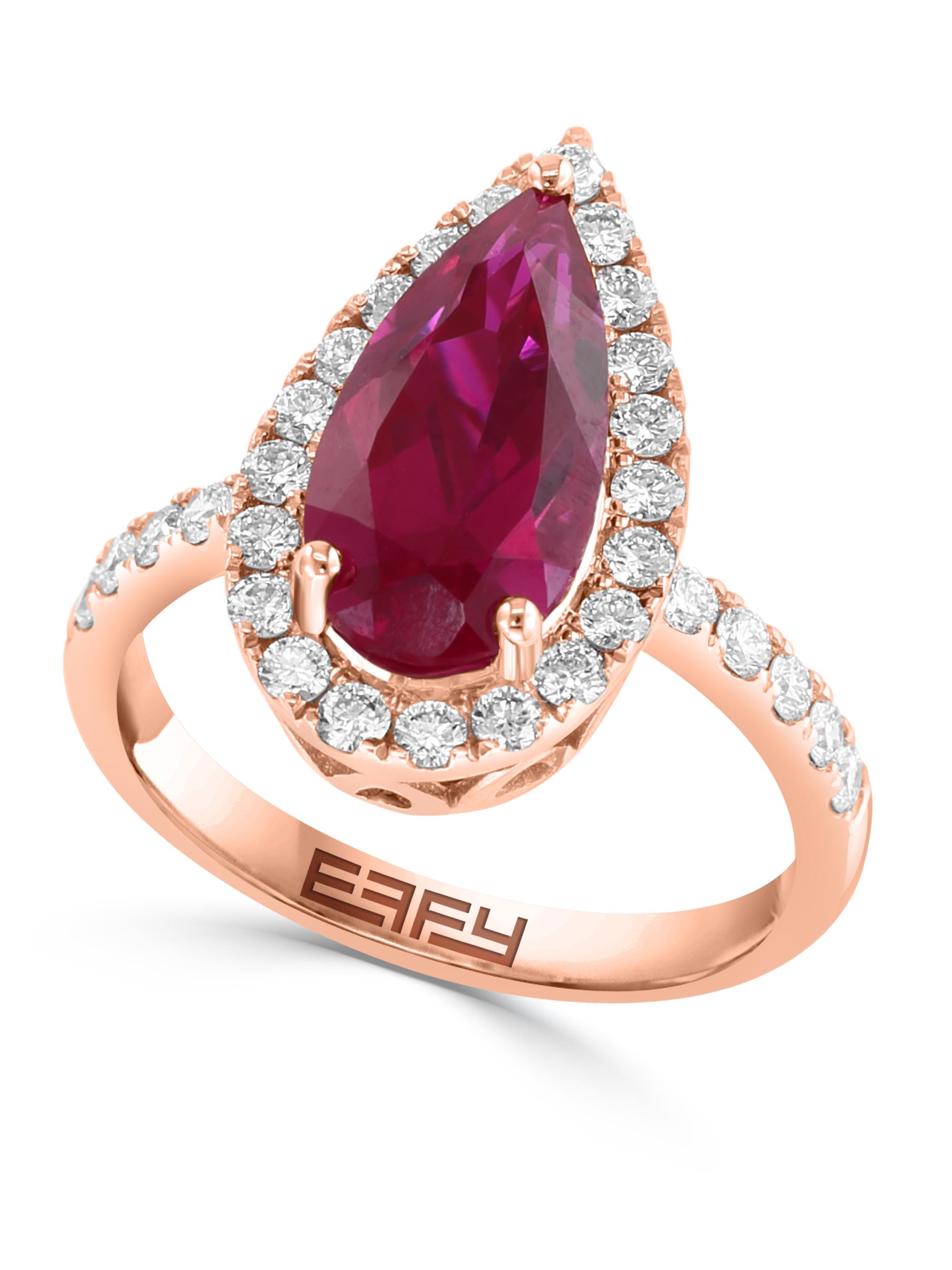 Click here for Womens EFFY 14K Rose Gold Lab-Grown Ruby & 0.61 TC... prices