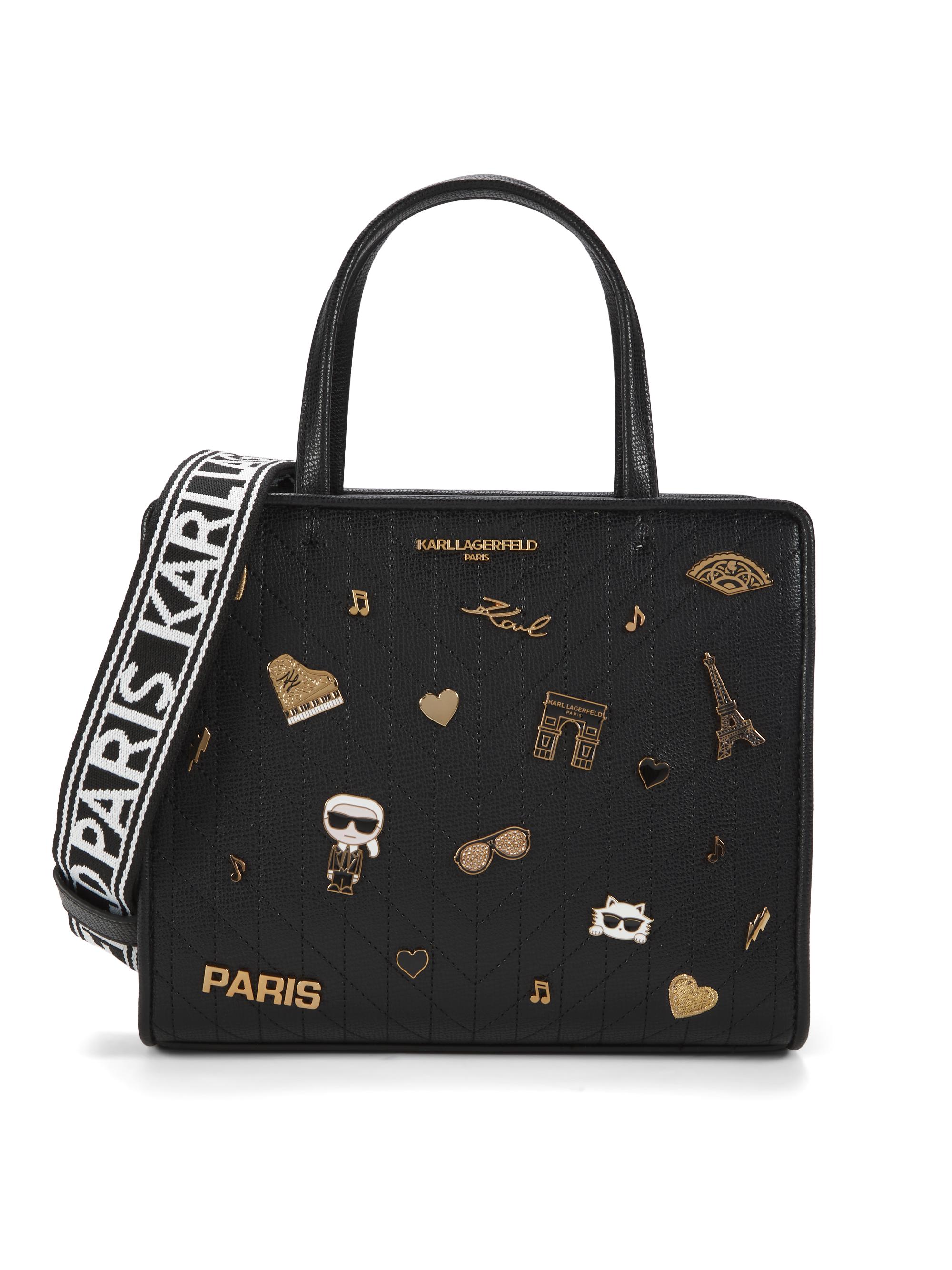 Click here for Karl Lagerfeld Paris Maybelle Satchel Bag - Black/... prices