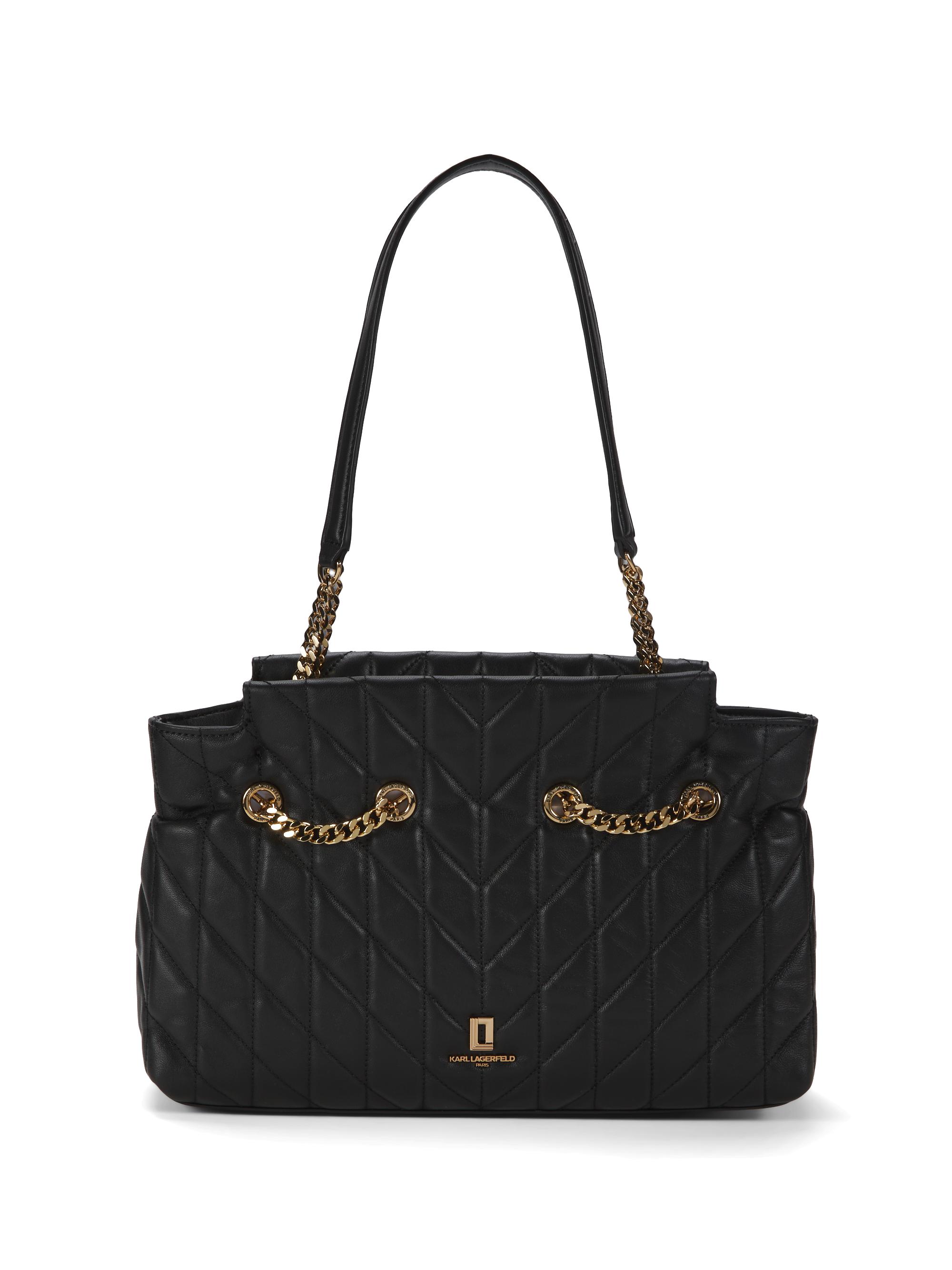 Click here for Karl Lagerfeld Paris Lafayette Medium Leather Satc... prices