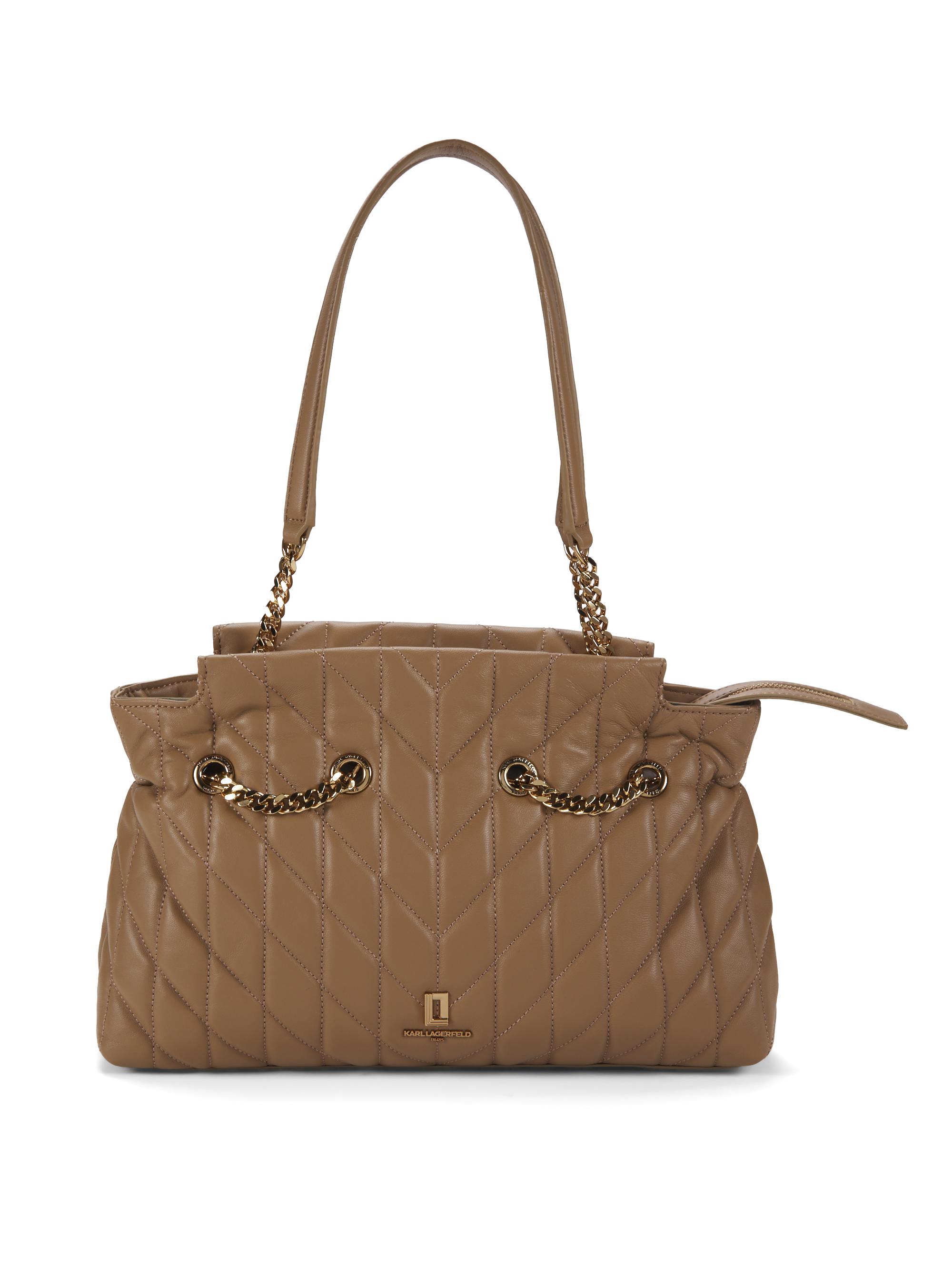 Click here for Karl Lagerfeld Paris Womens Lafayette Quilted Logo... prices