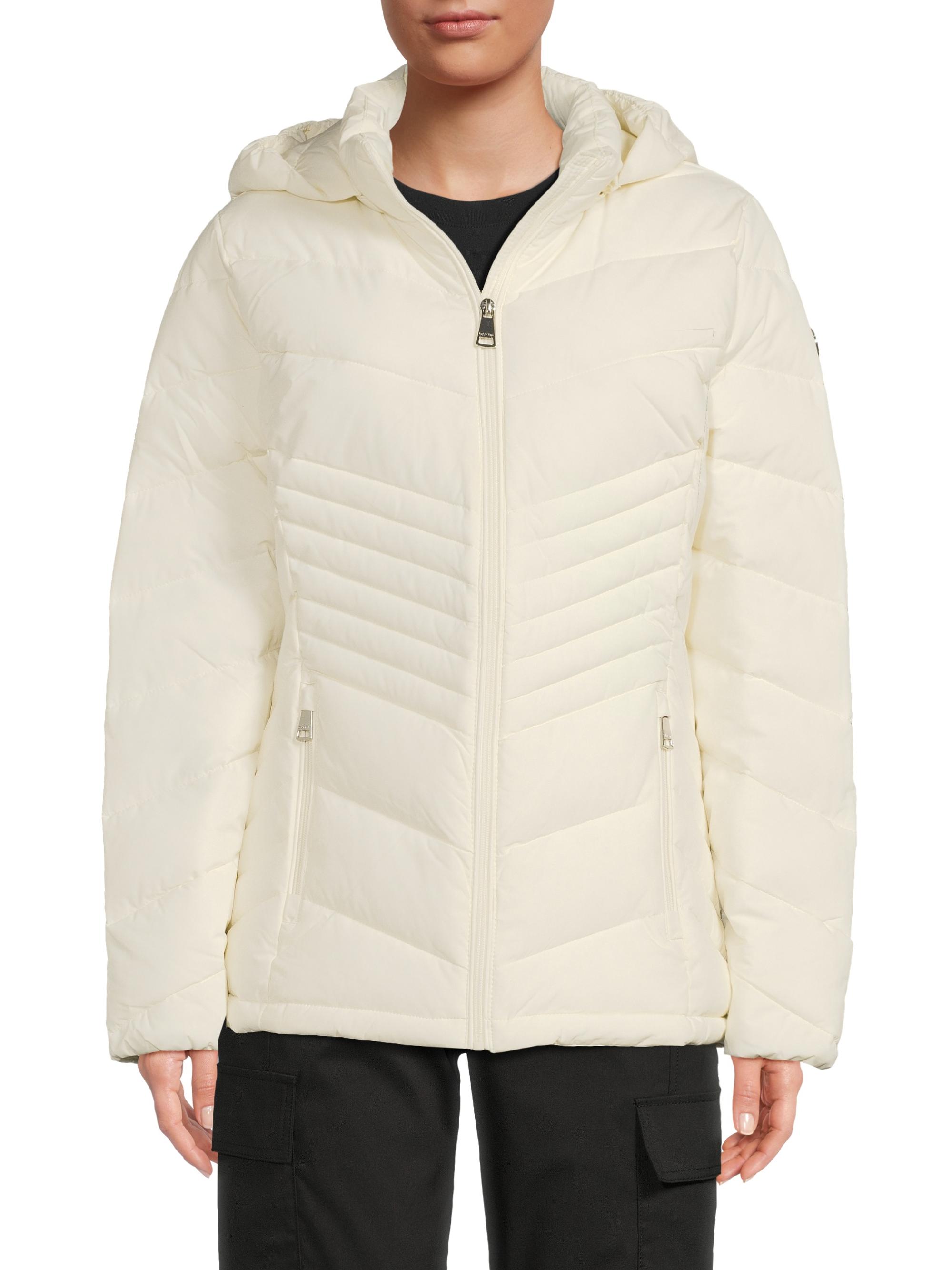 Click here for Calvin Klein Womens Quilted Hooded Jacket - Warm C... prices