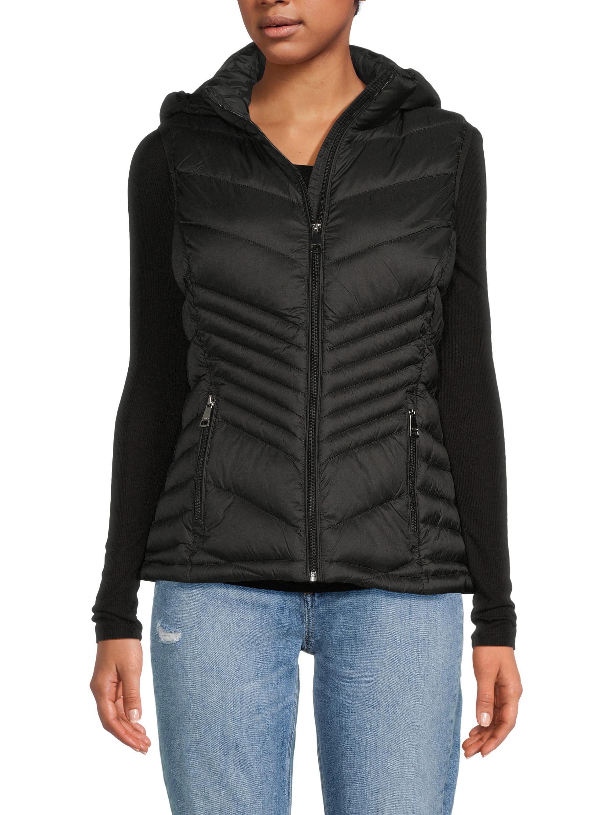 Click here for Calvin Klein Womens Removable Hood Quilted Vest -... prices