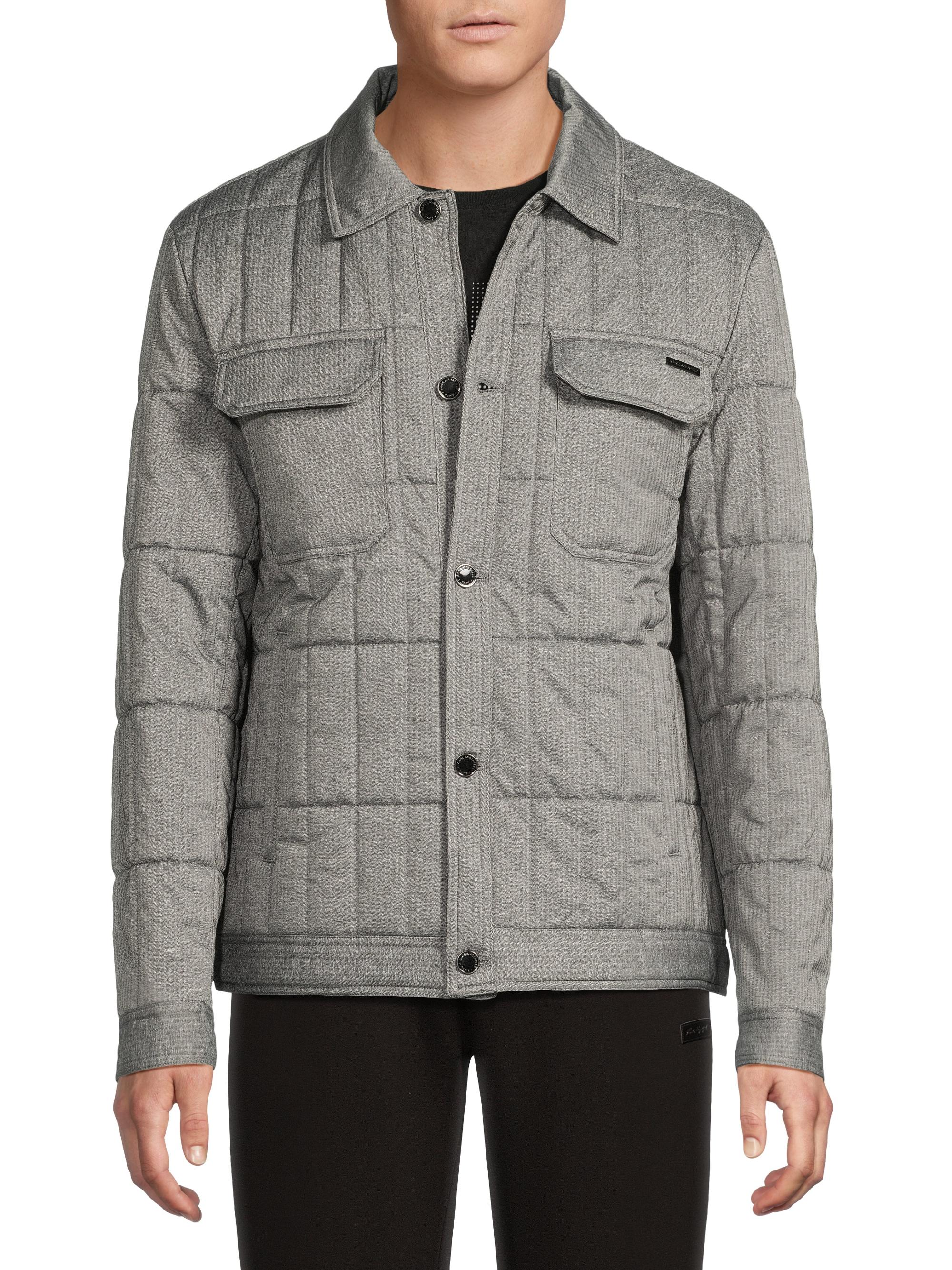 Click here for Karl Lagerfeld Paris Mens Herringbone Quilted Shir... prices