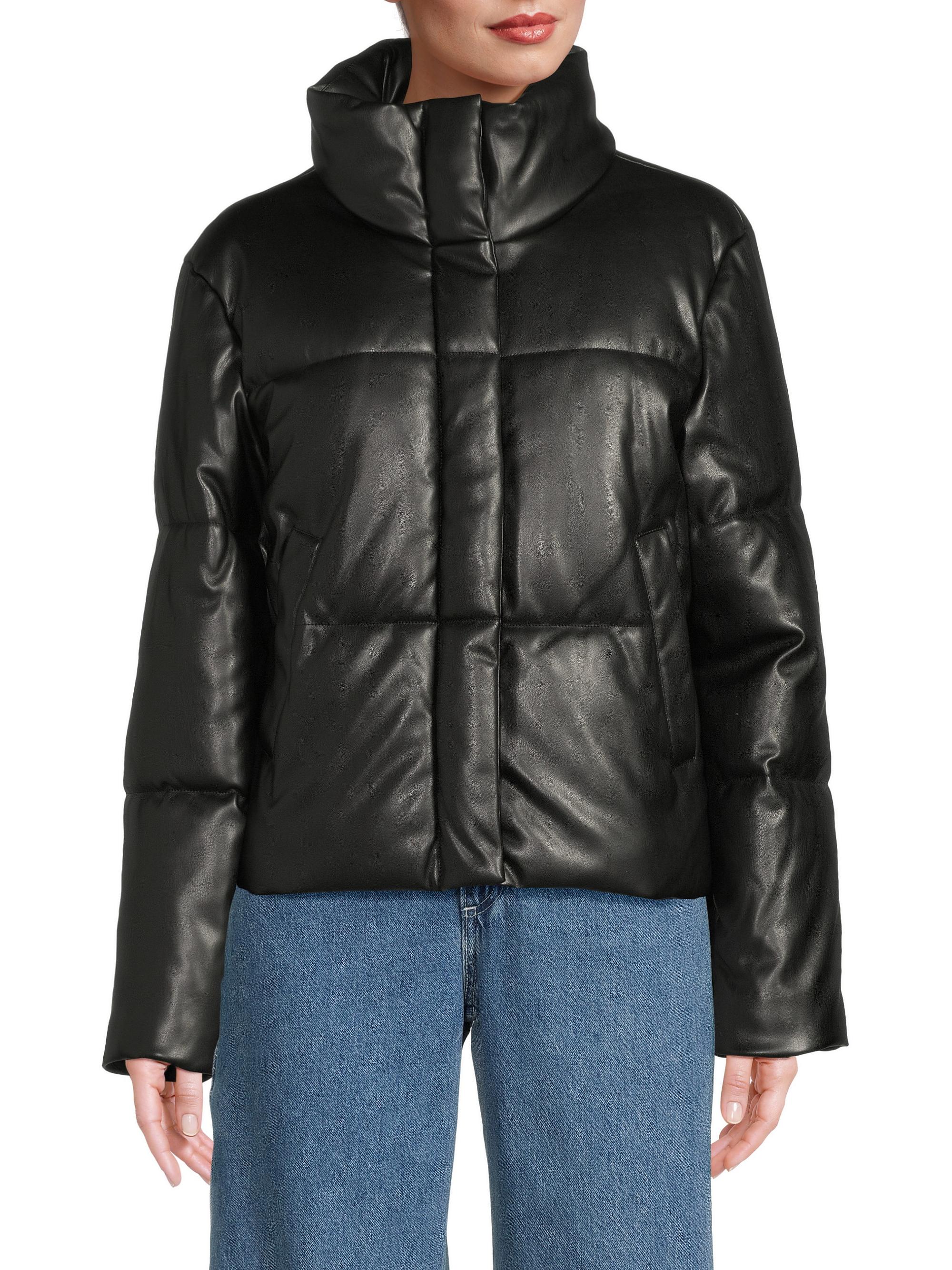 Click here for Levis Womens Quilted Faux Leather Puffer Jacket -... prices