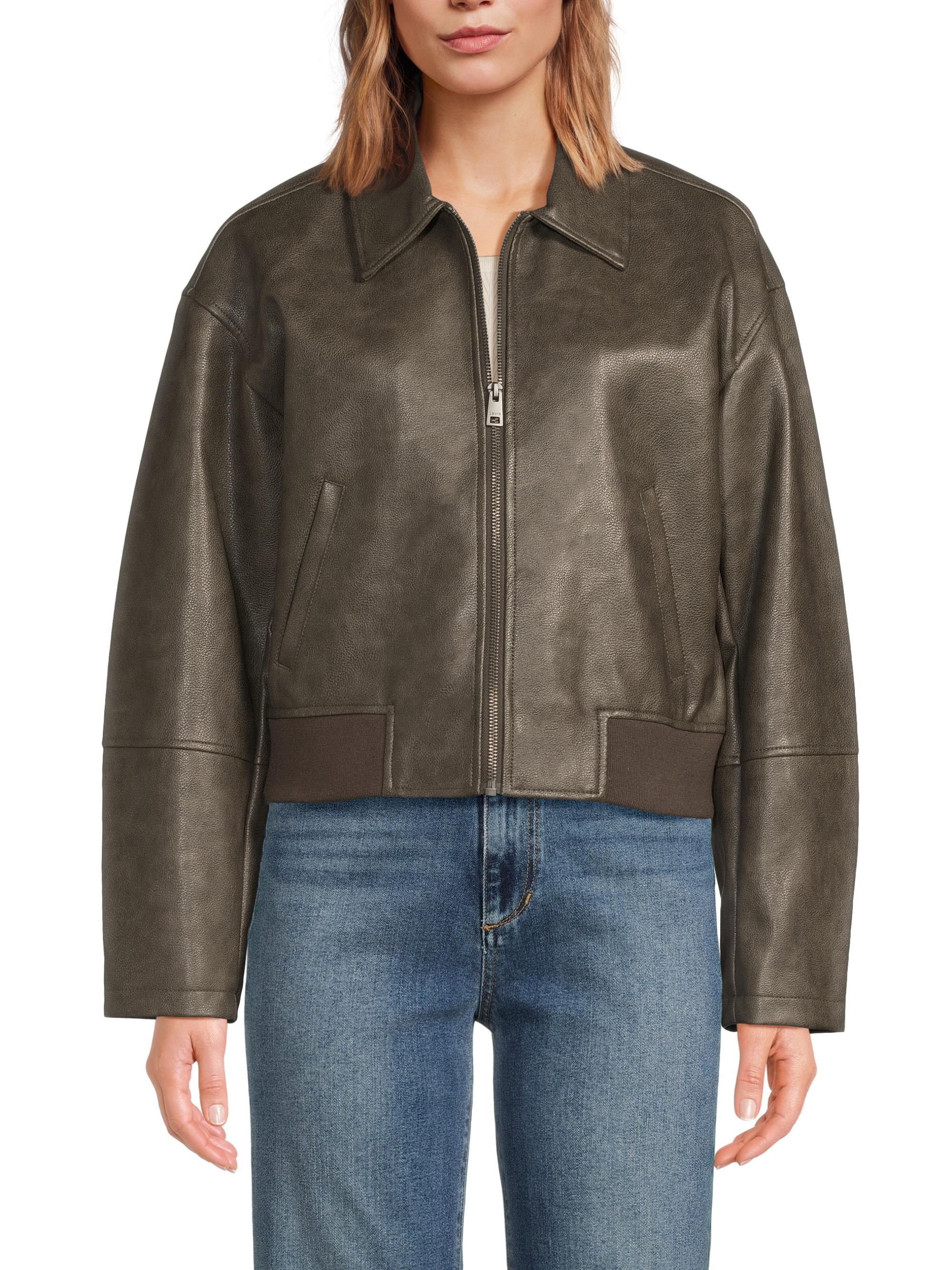 Click here for Levis Womens Faux Leather Lightweight Bomber Jacke... prices