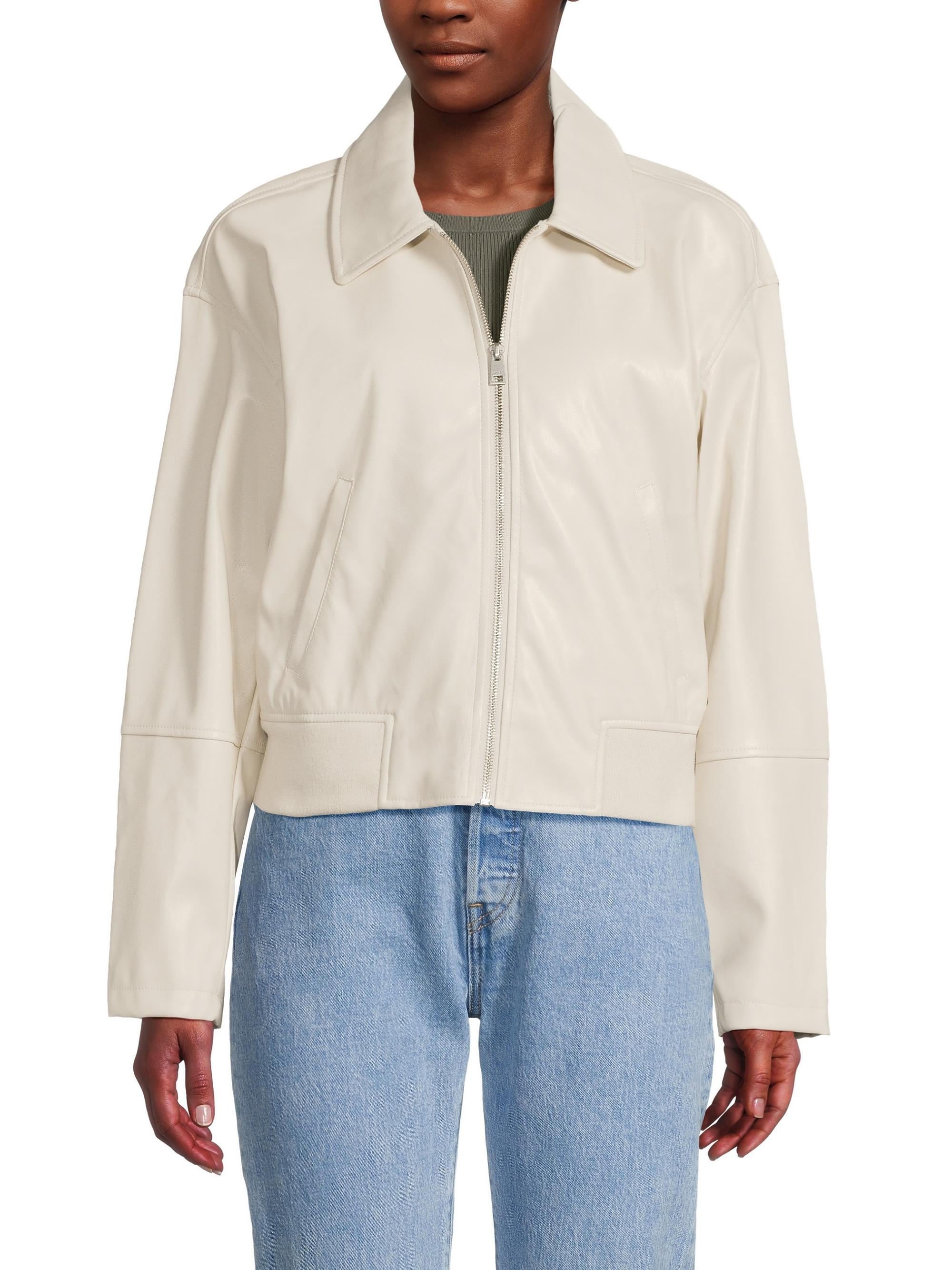 Click here for Levis Womens Drop Shoulder Faux Leather Bomber Jac... prices