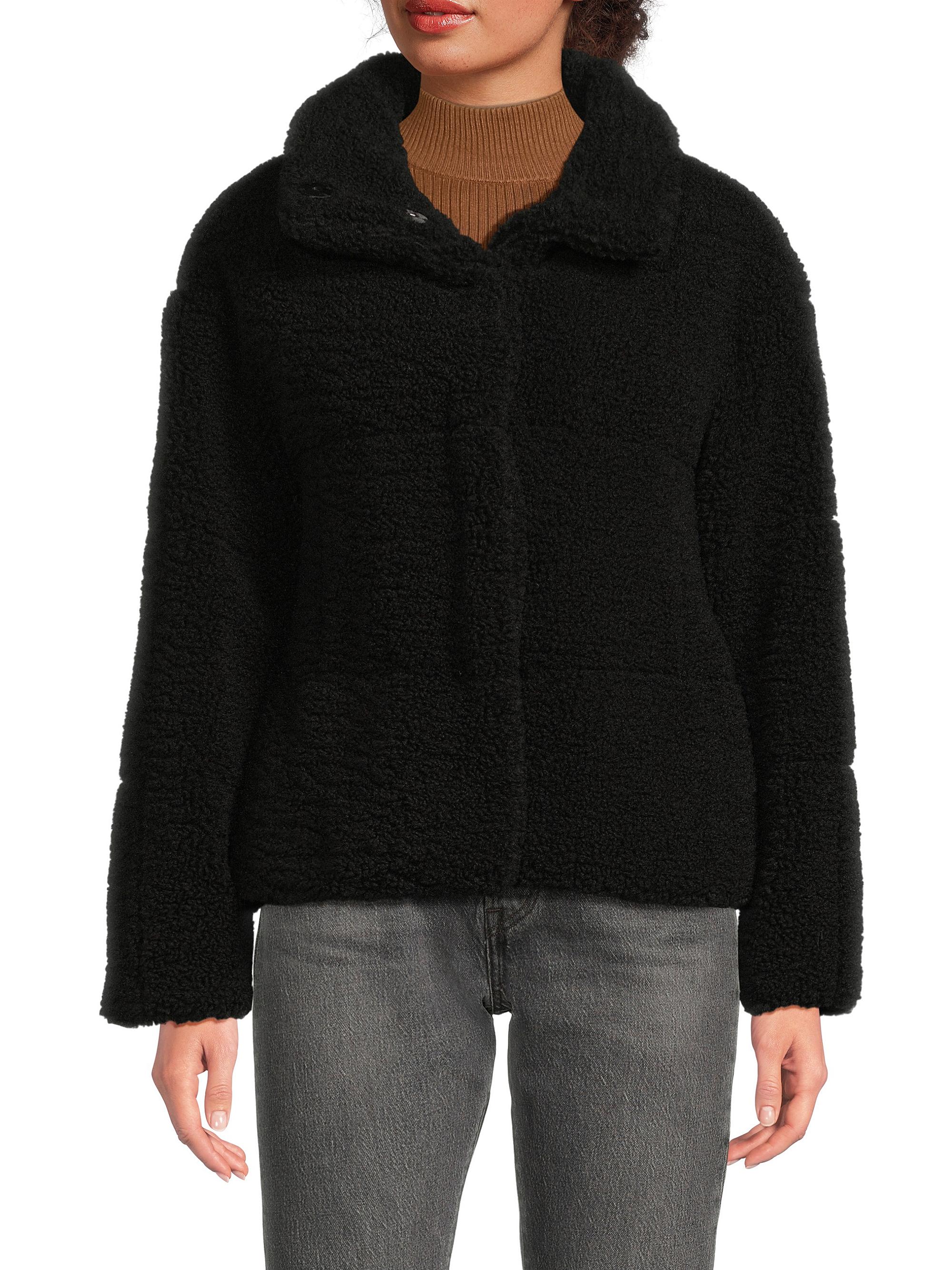 Click here for Levis Womens Faux Fur Short Jacket - Black - Size... prices