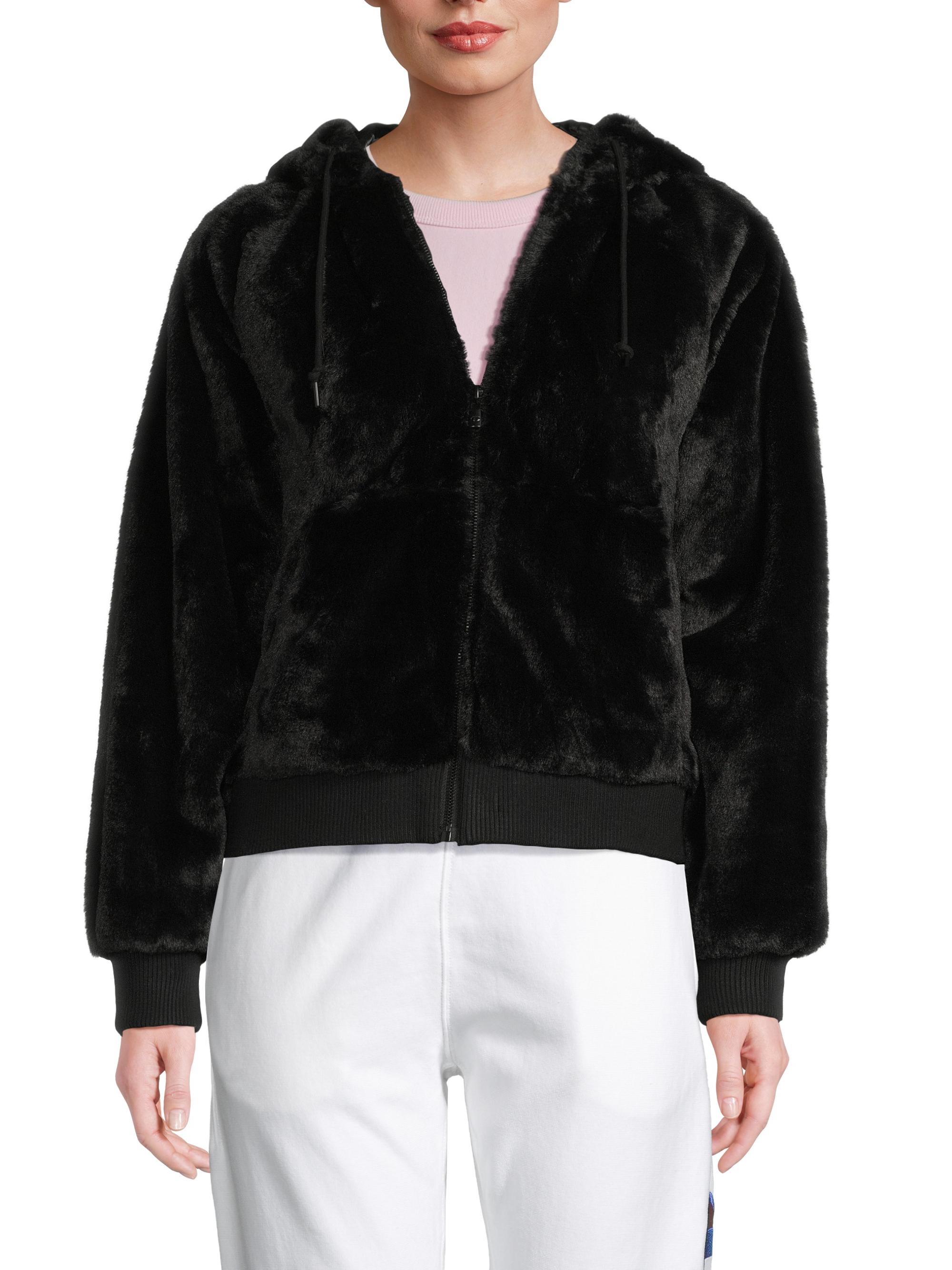Click here for Champion Womens Faux Fur Zip Hoodie - Black - Size... prices