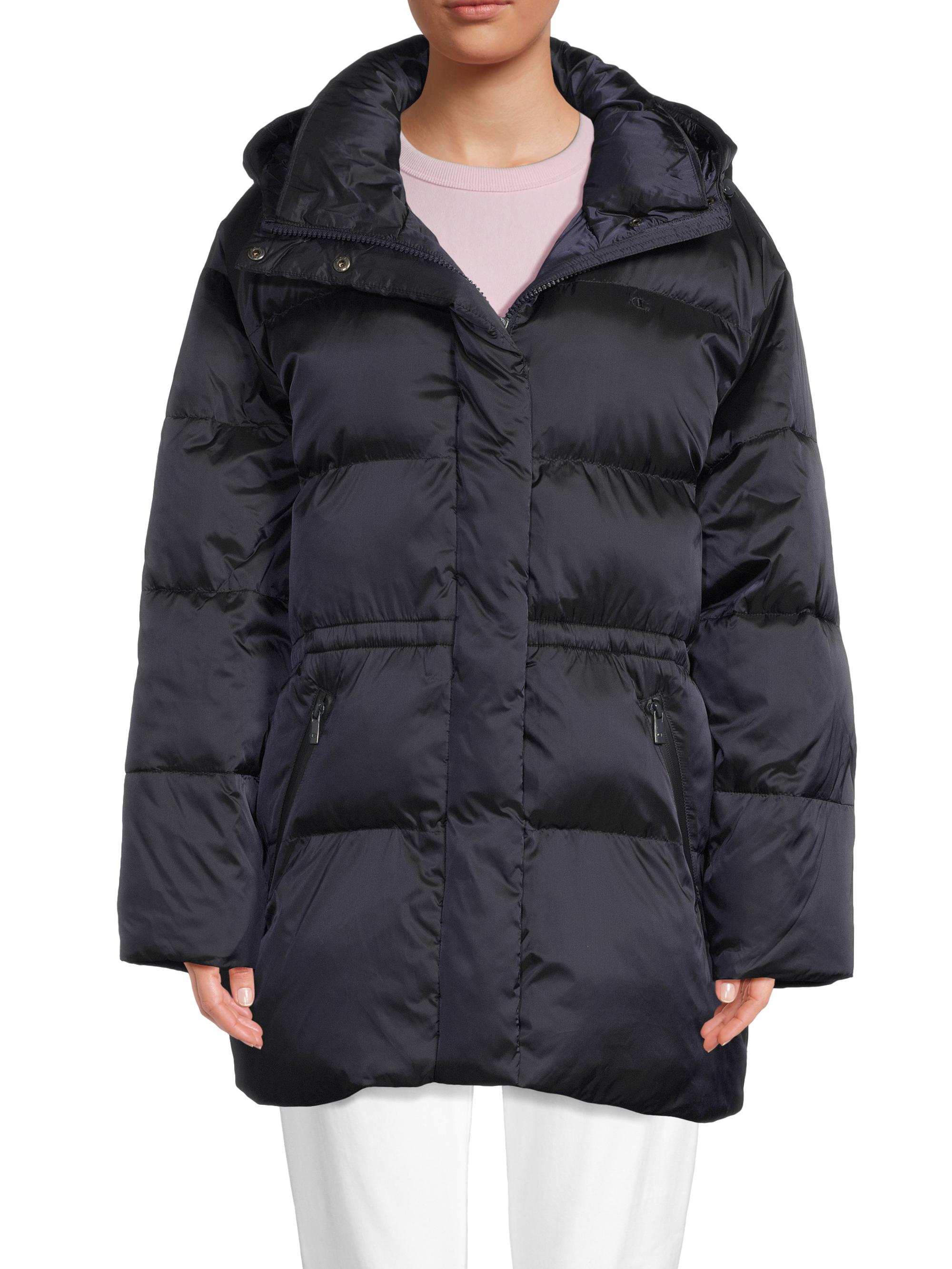 Click here for Champion Womens Hooded Puffer Coat - Navy - Size S prices