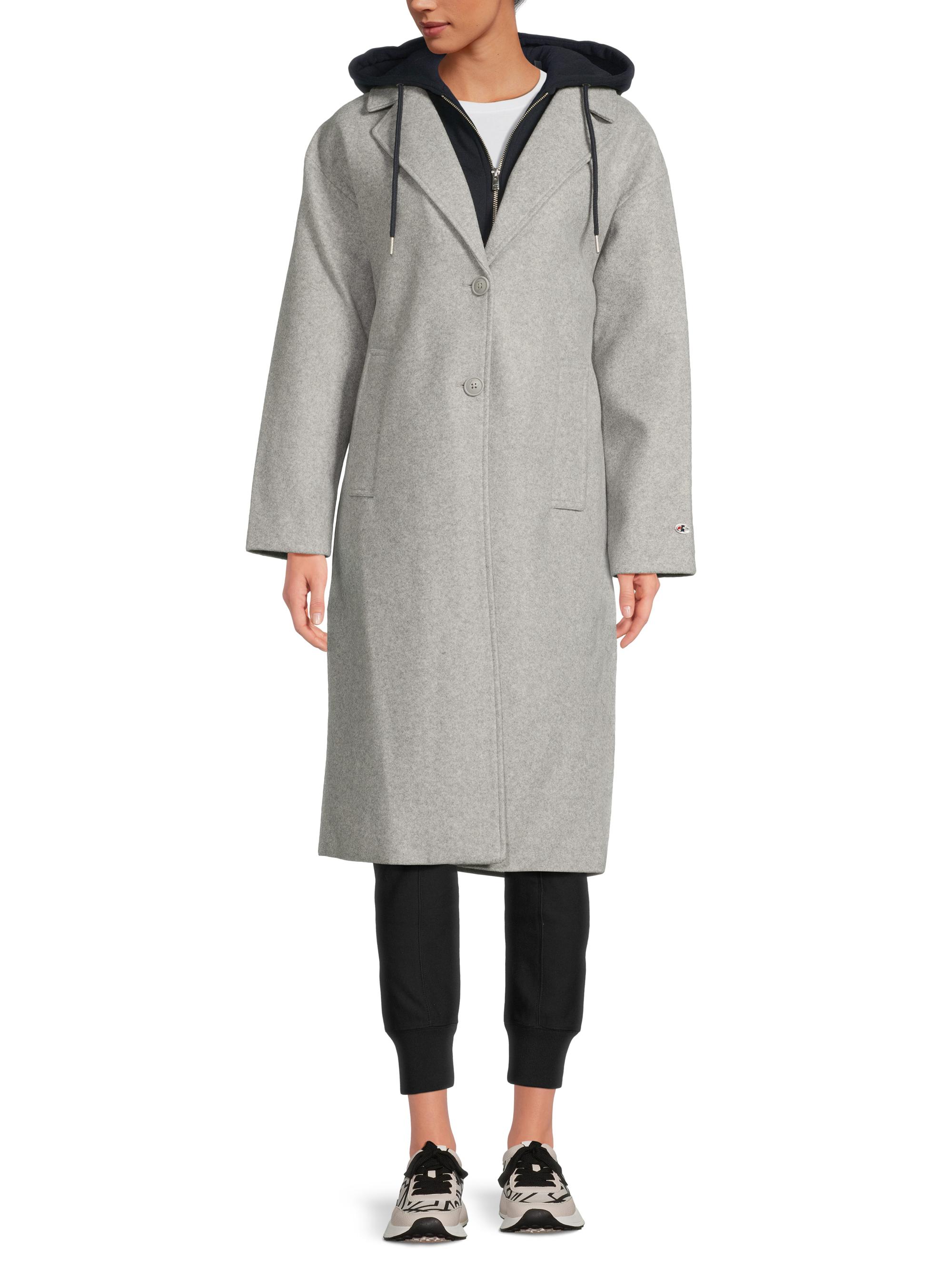 Click here for Champion Womens Removable-Hood Long Coat - Light G... prices
