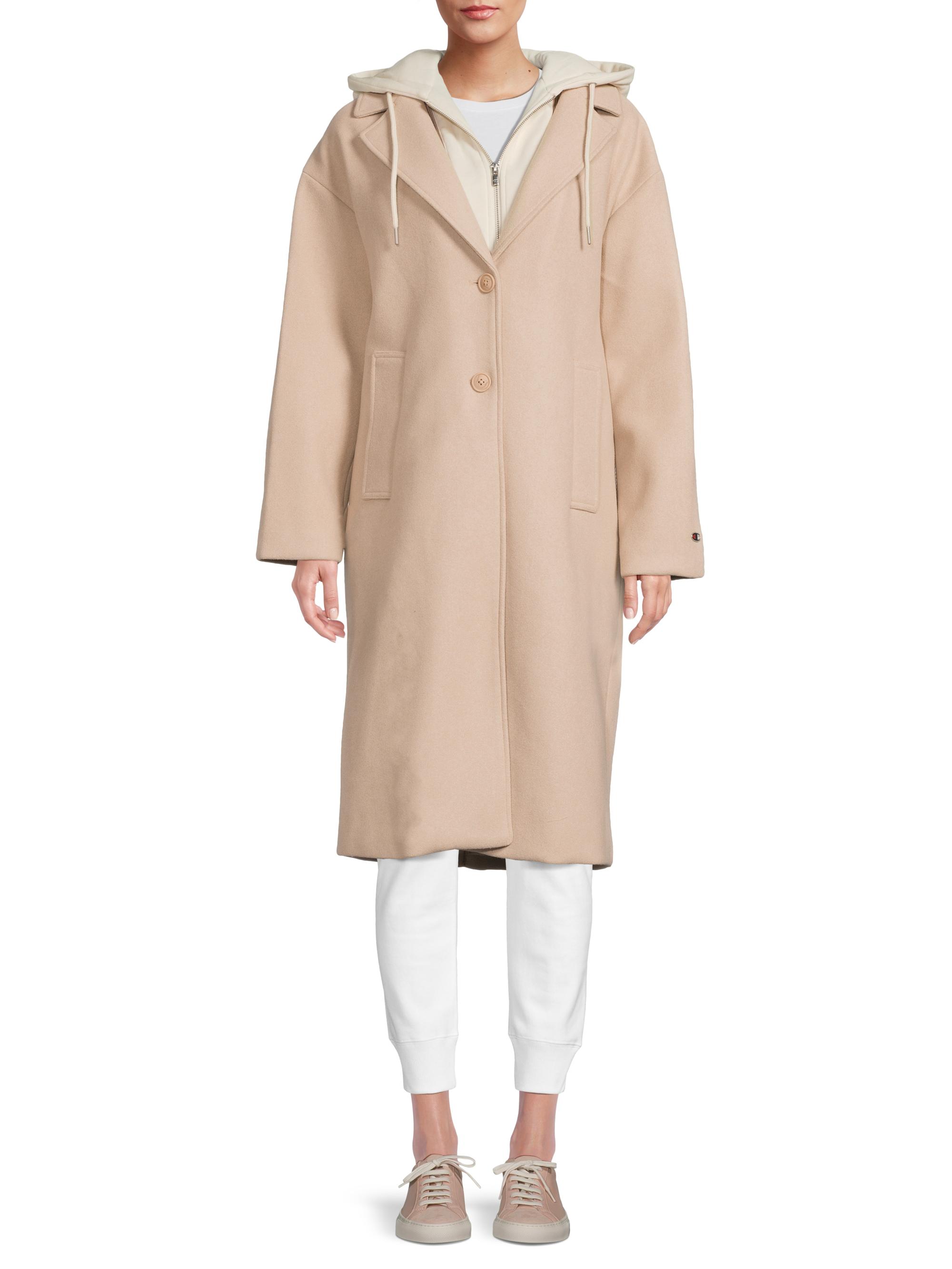 Click here for Champion Womens Removable-Hood Long Coat - Tan - S... prices