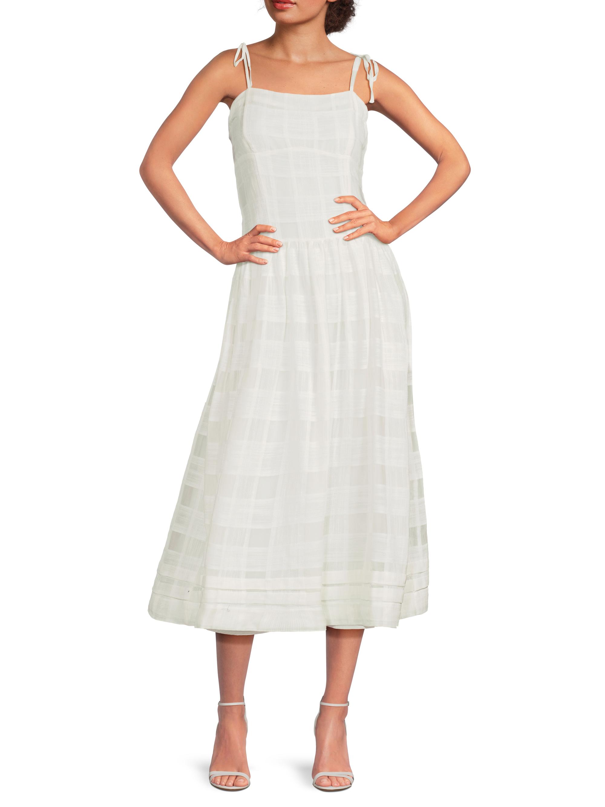 Click here for Rag & Bone Womens Presley Plaid Midi-Dress - White... prices