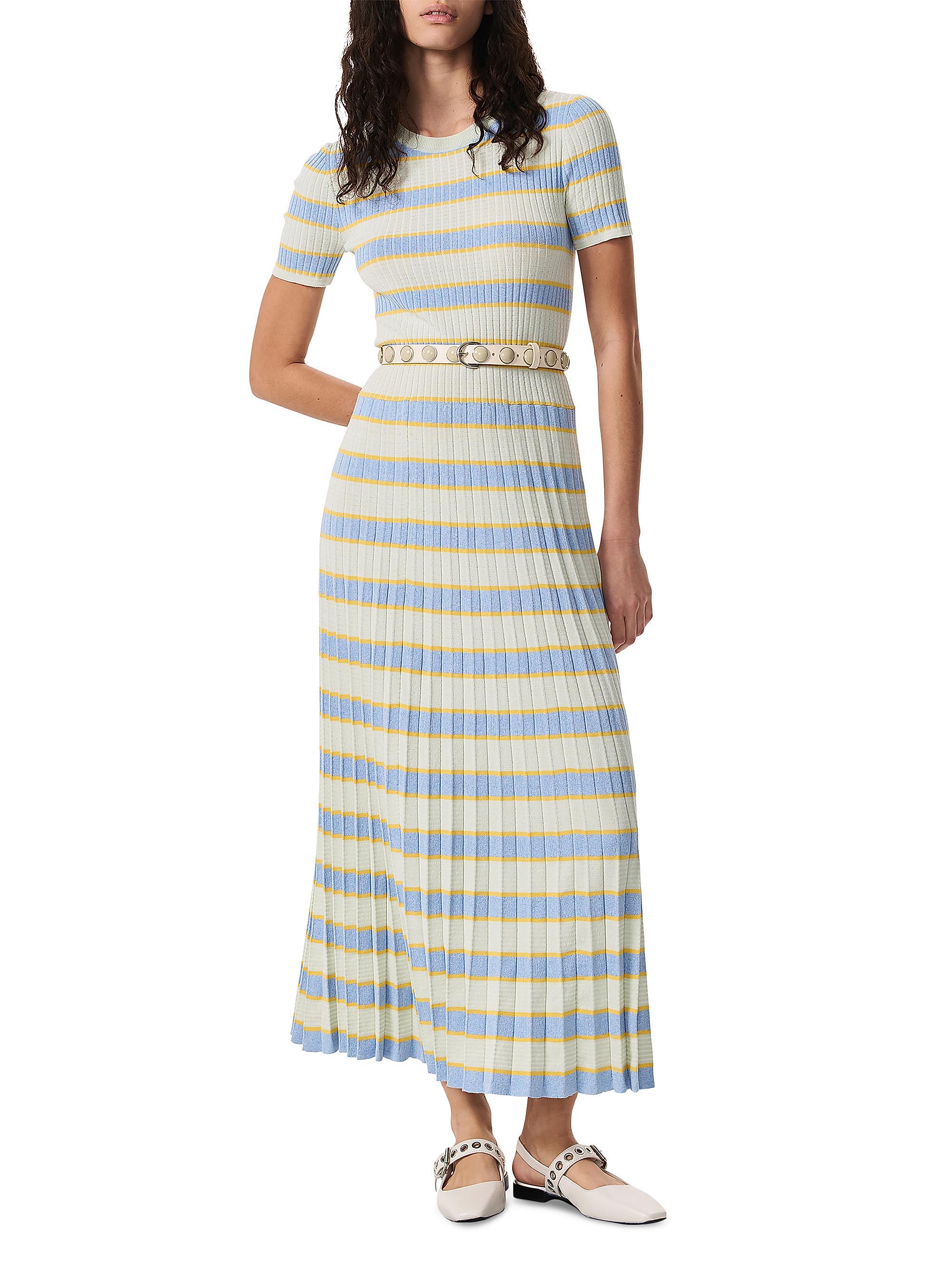 Click here for Rag & Bone Womens Eloise Pleated A-Line Maxi Sweat... prices
