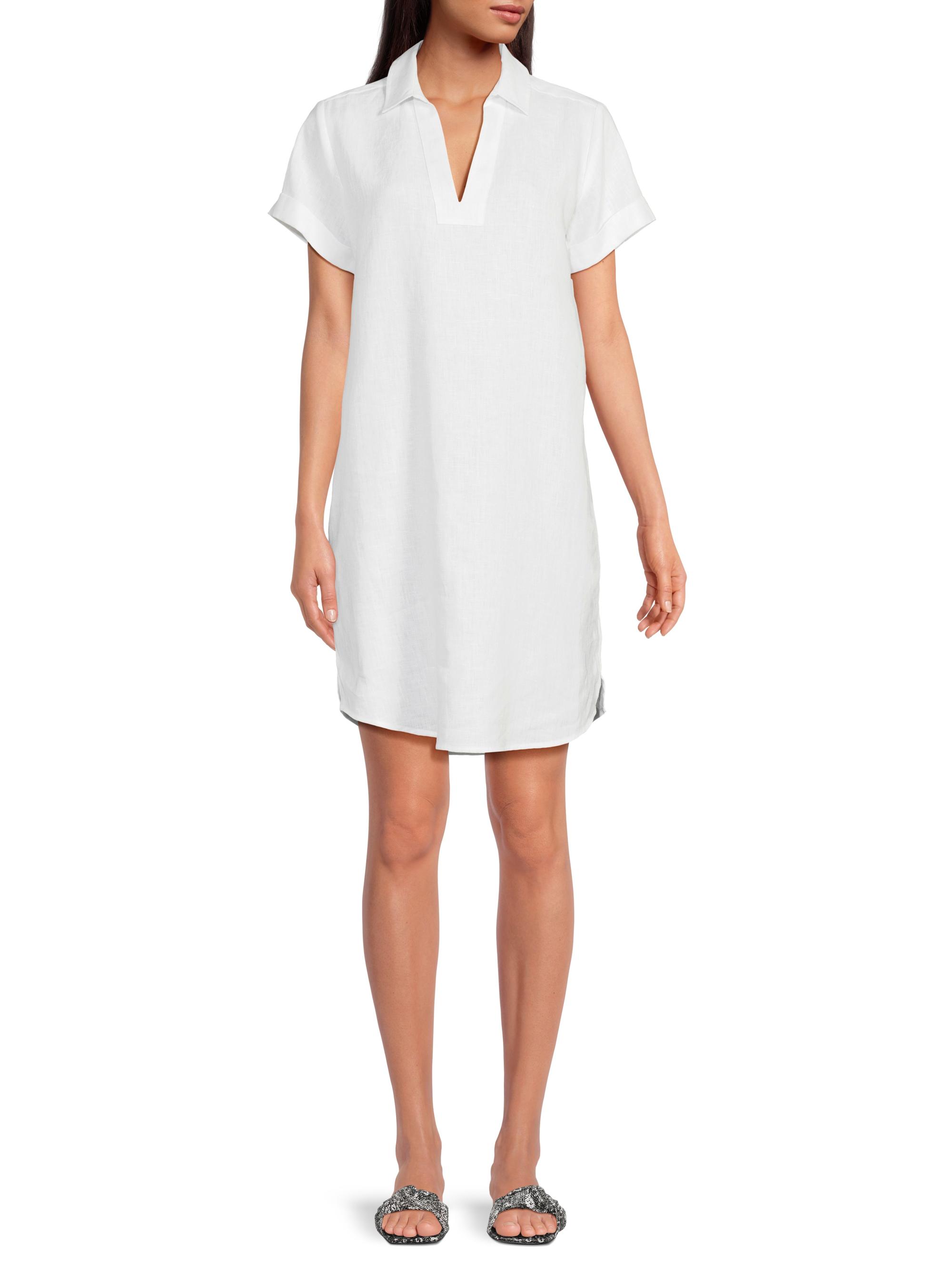 Click here for Saks Fifth Avenue Womens 100 Linen Johnny-Collar M... prices