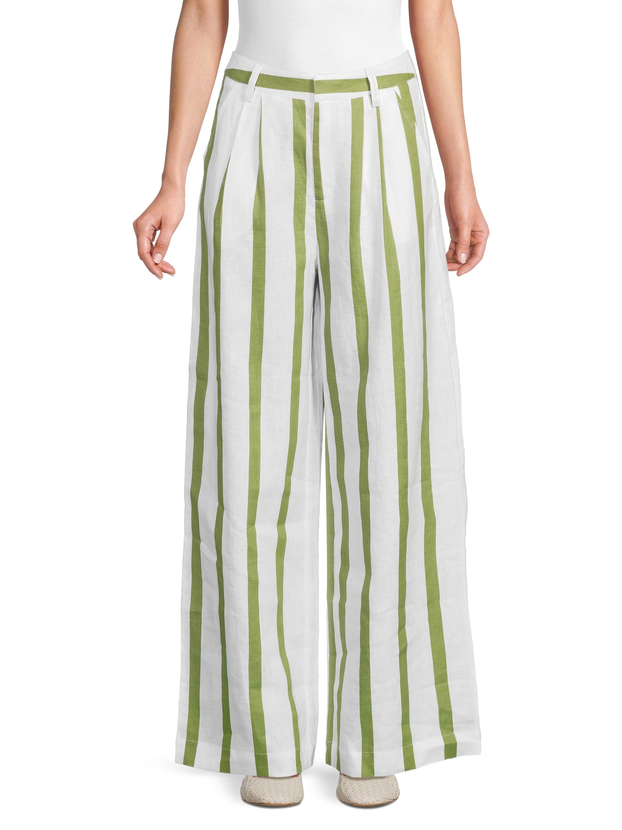 Click here for Saks Fifth Avenue Womens 100 Linen Pleated Wide-Le... prices