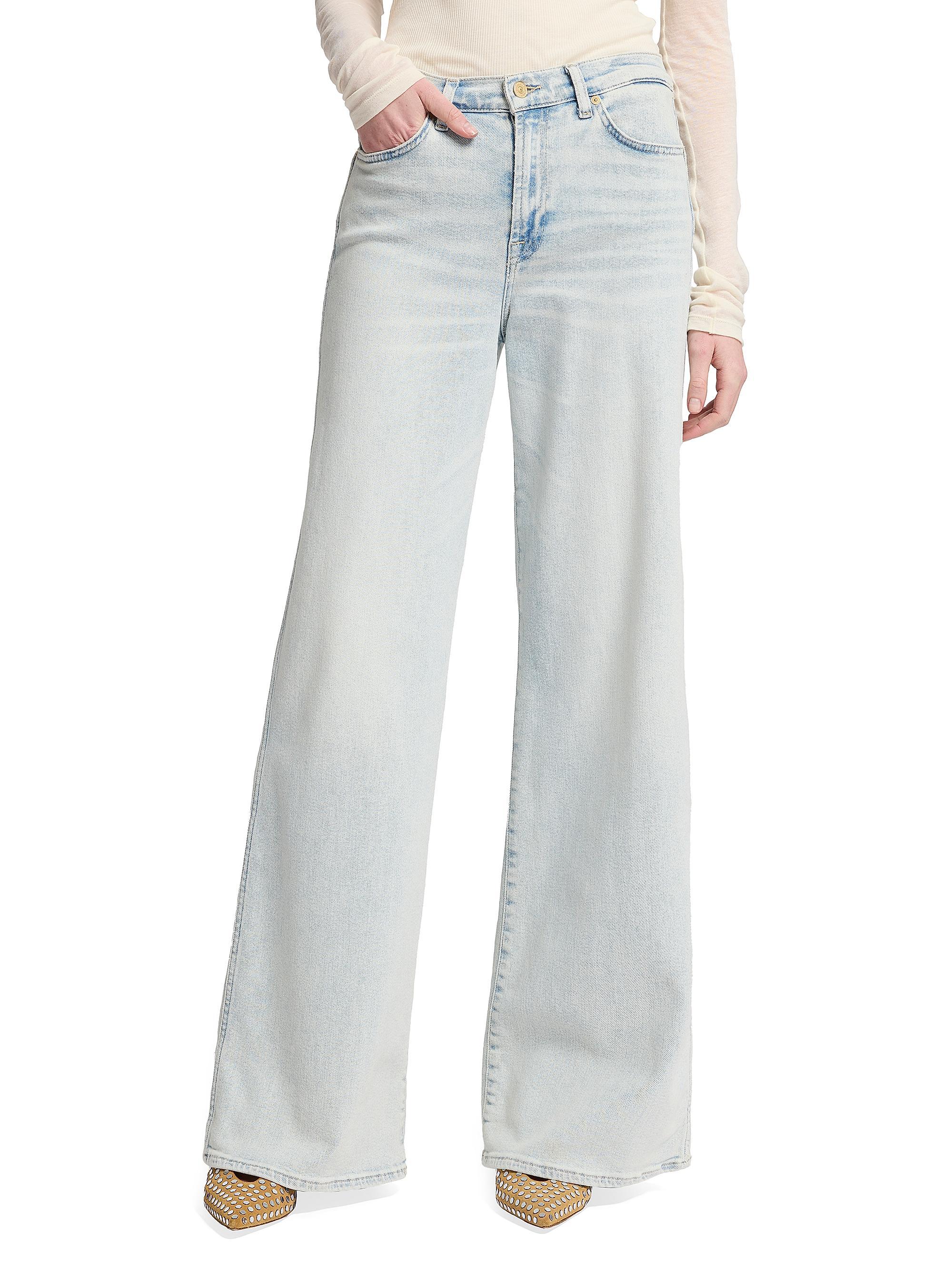 Click here for 7 For All Mankind Womens Lotta Mid-Rise Wide-Leg J... prices