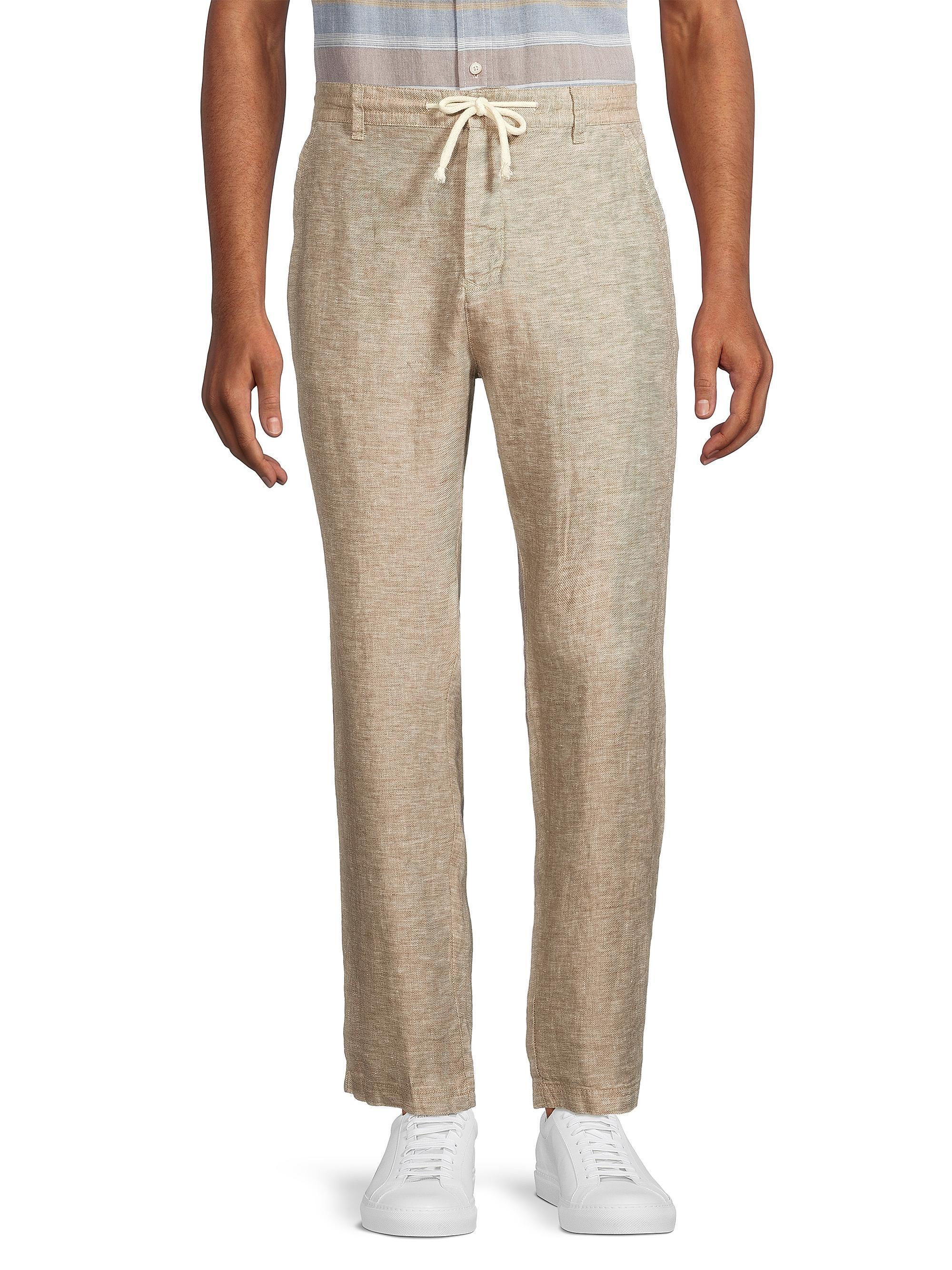 Click here for Rails Mens Mercer Linen Drawstring Pants - Bulgur... prices