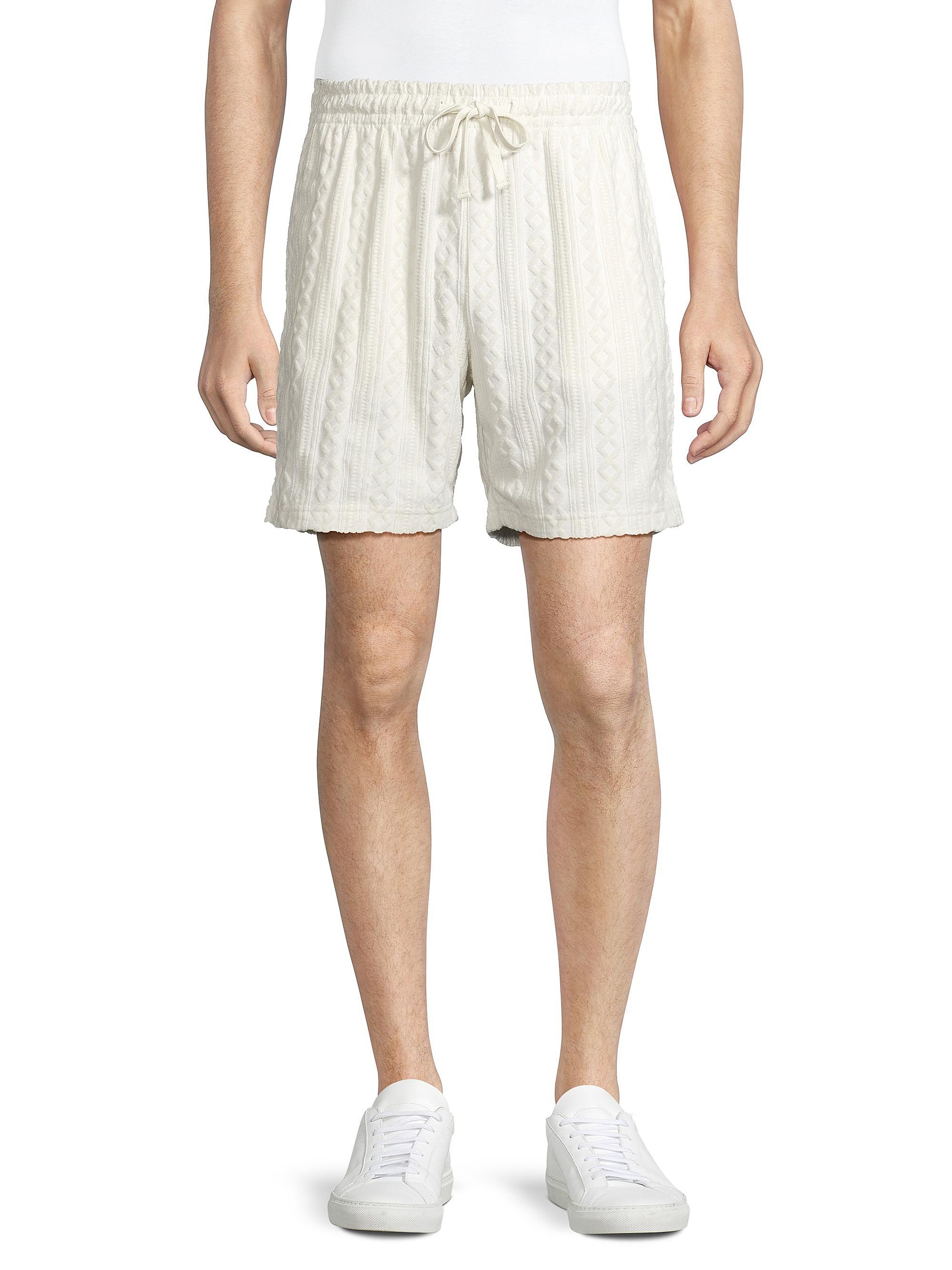 Click here for Rails Mens Nova Textured Shorts - Ecru - Size S prices