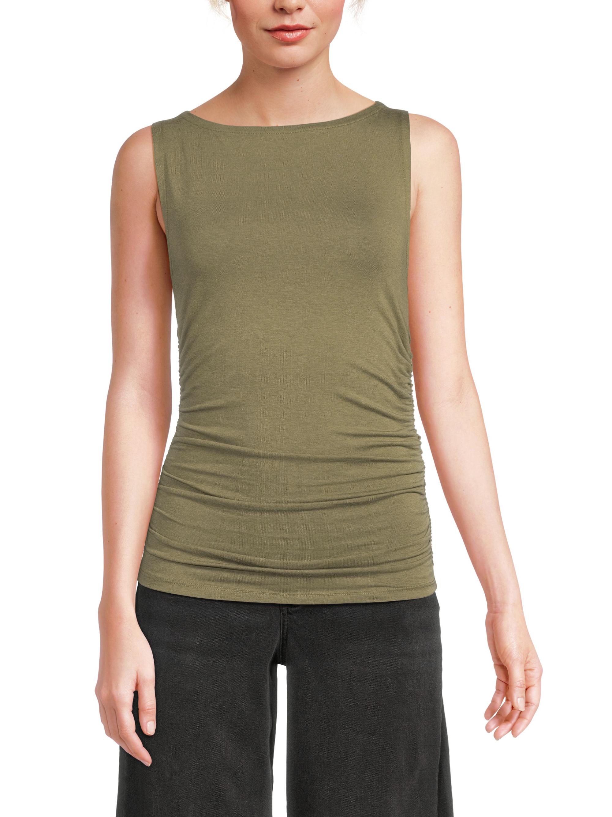 Click here for Rag & Bone Womens Lucy Ruched Tank - Gravel - Size... prices
