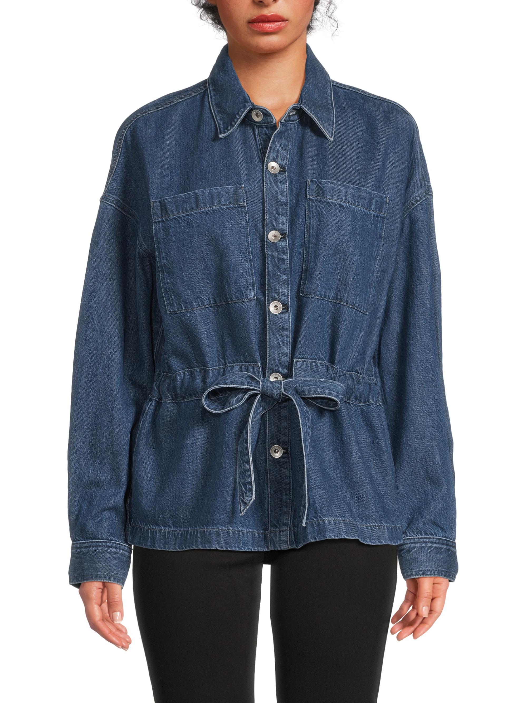 Click here for Rag & Bone Womens Layla Denim Tie-Waist Jacket - A... prices