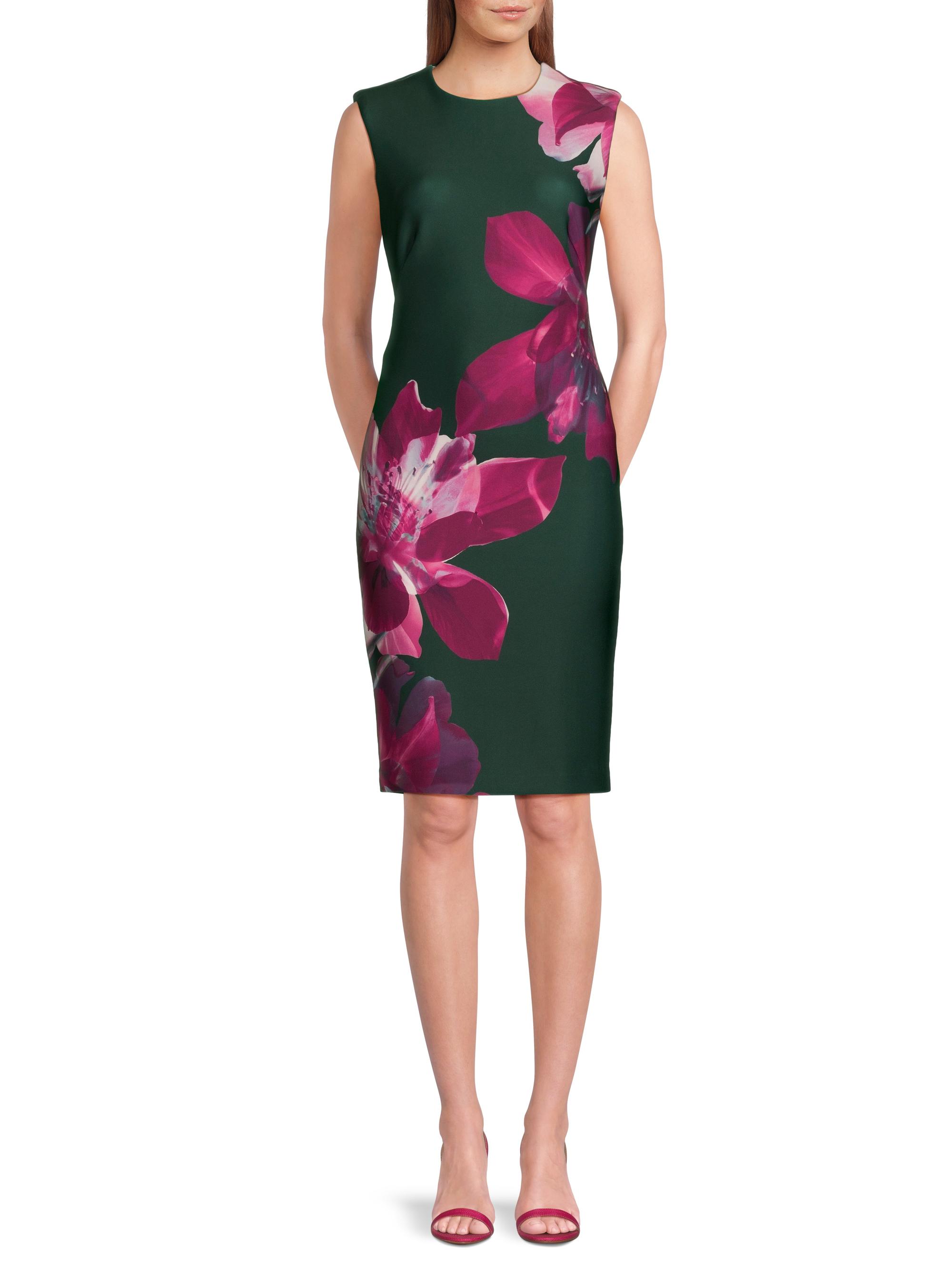 Click here for Calvin Klein Womens Floral-Print Sleeveless Sheath... prices