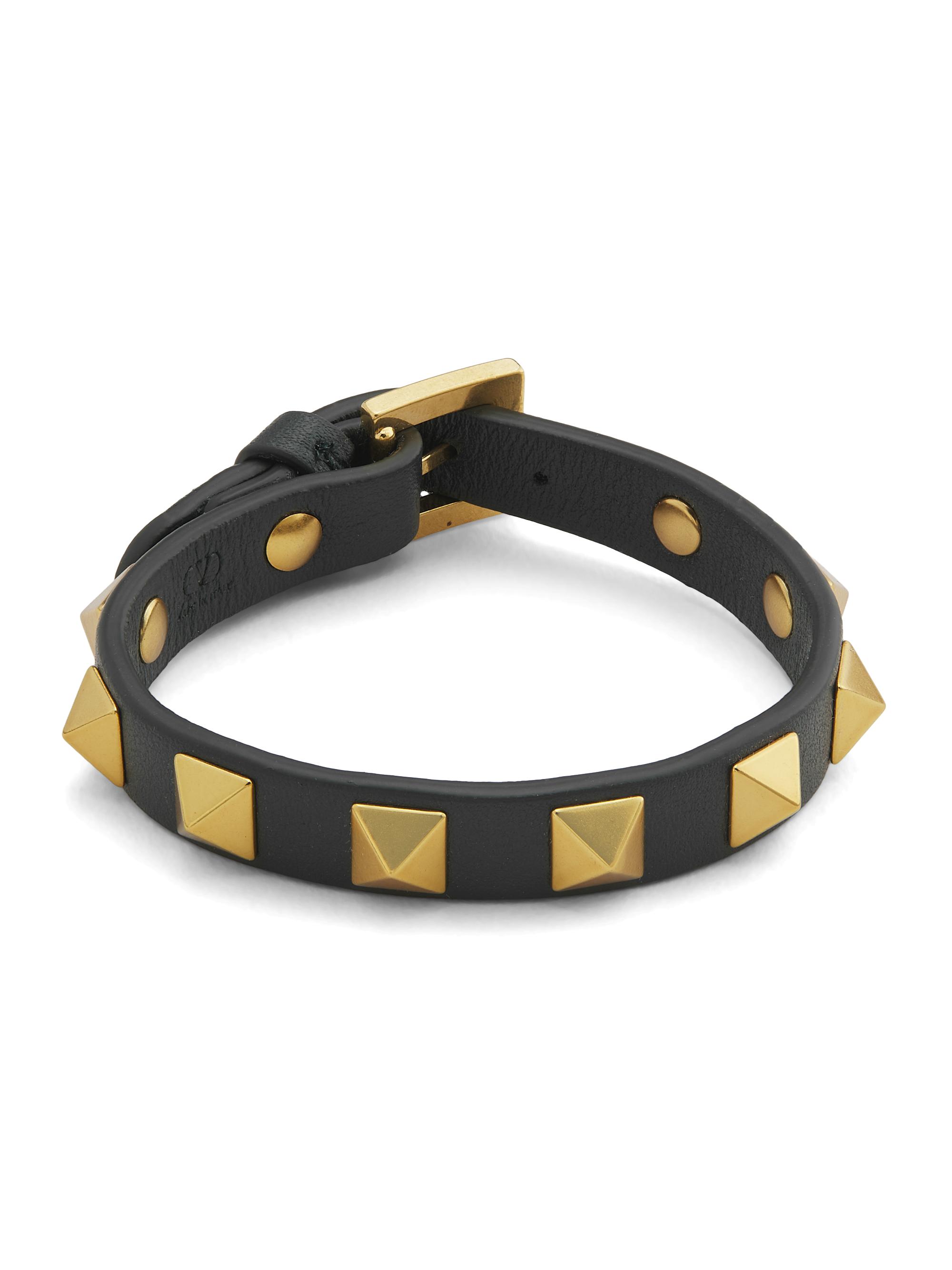 Click here for Valentino Garavani Mens Goldplated Brass & Leather... prices