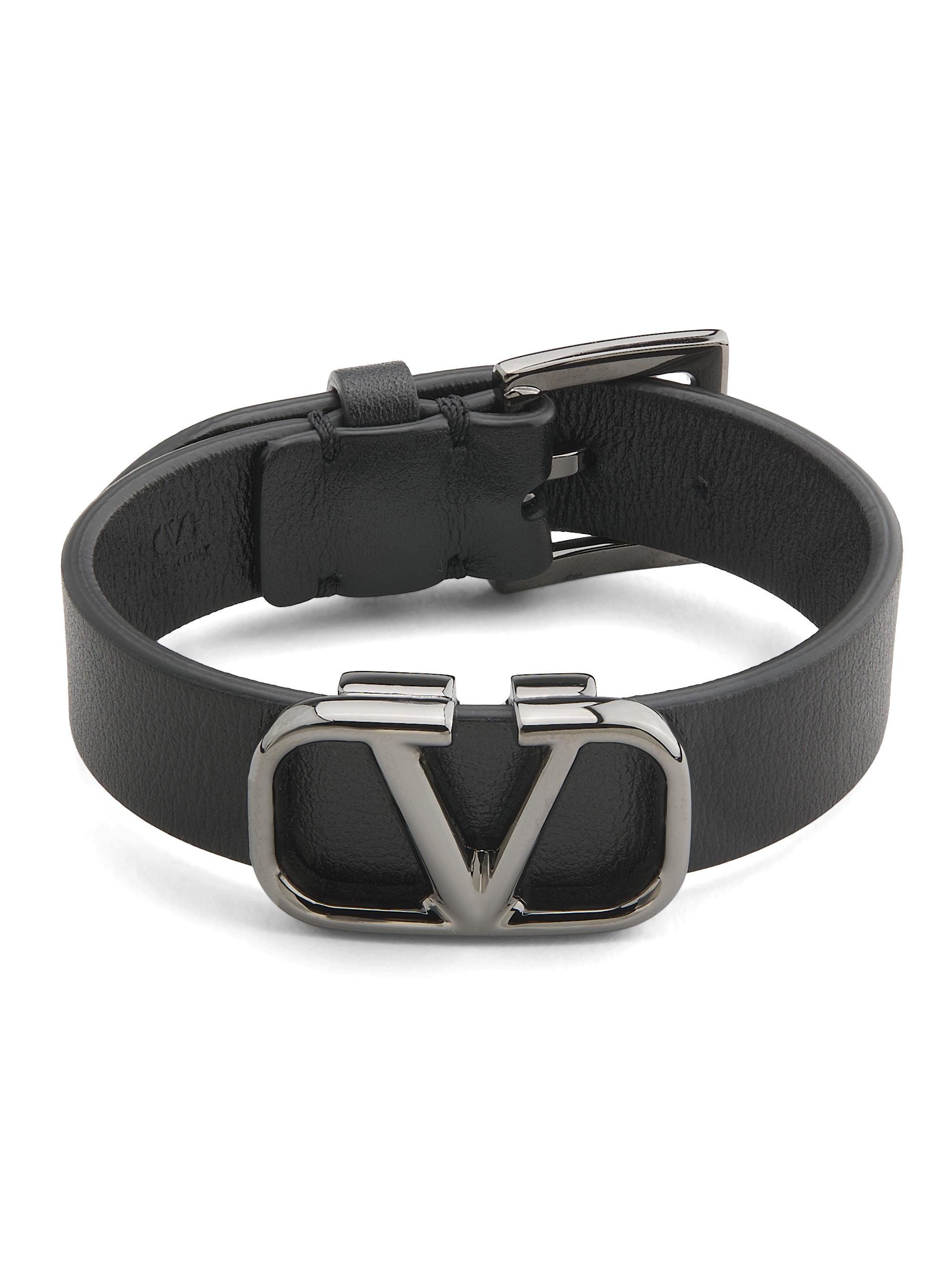 Click here for Valentino Garavani Mens Ruthenium-Plated Brass & L... prices
