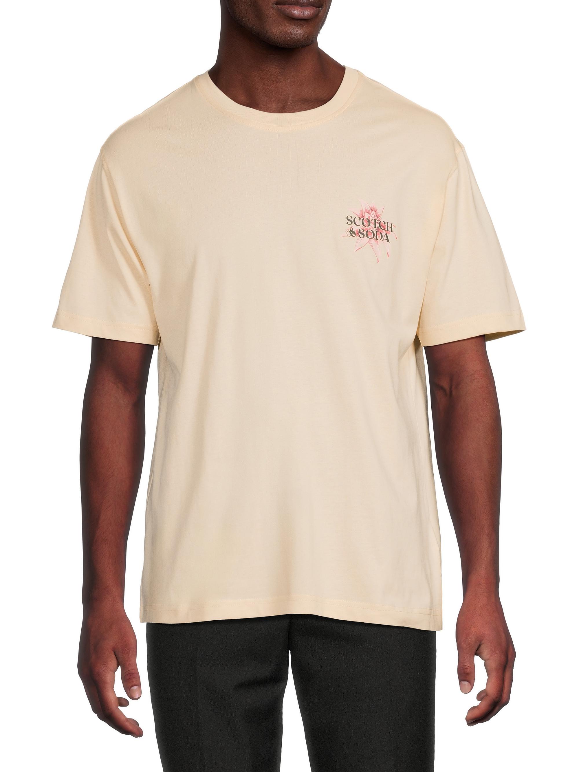 Click here for Scotch & Soda Mens Floral Logo Graphic Cotton T-Sh... prices