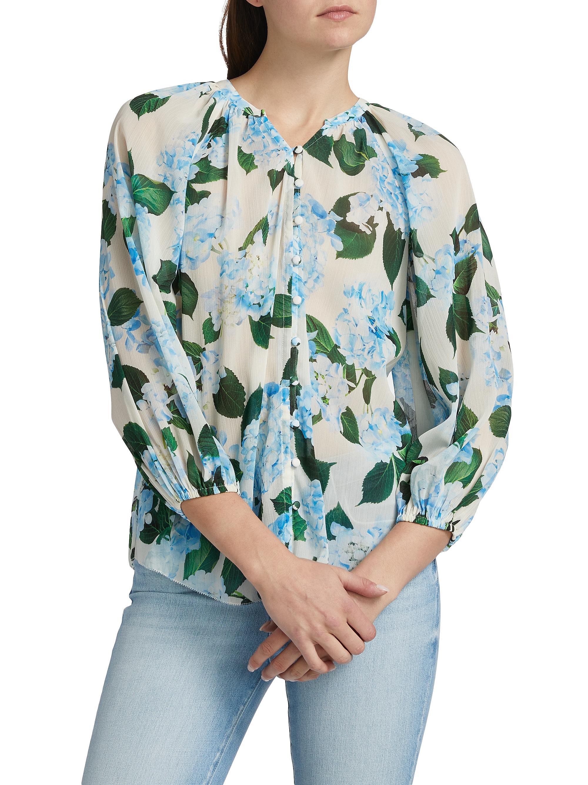 Click here for Lagence Womens Teagan Floral Dolman-Sleeve Blouse... prices