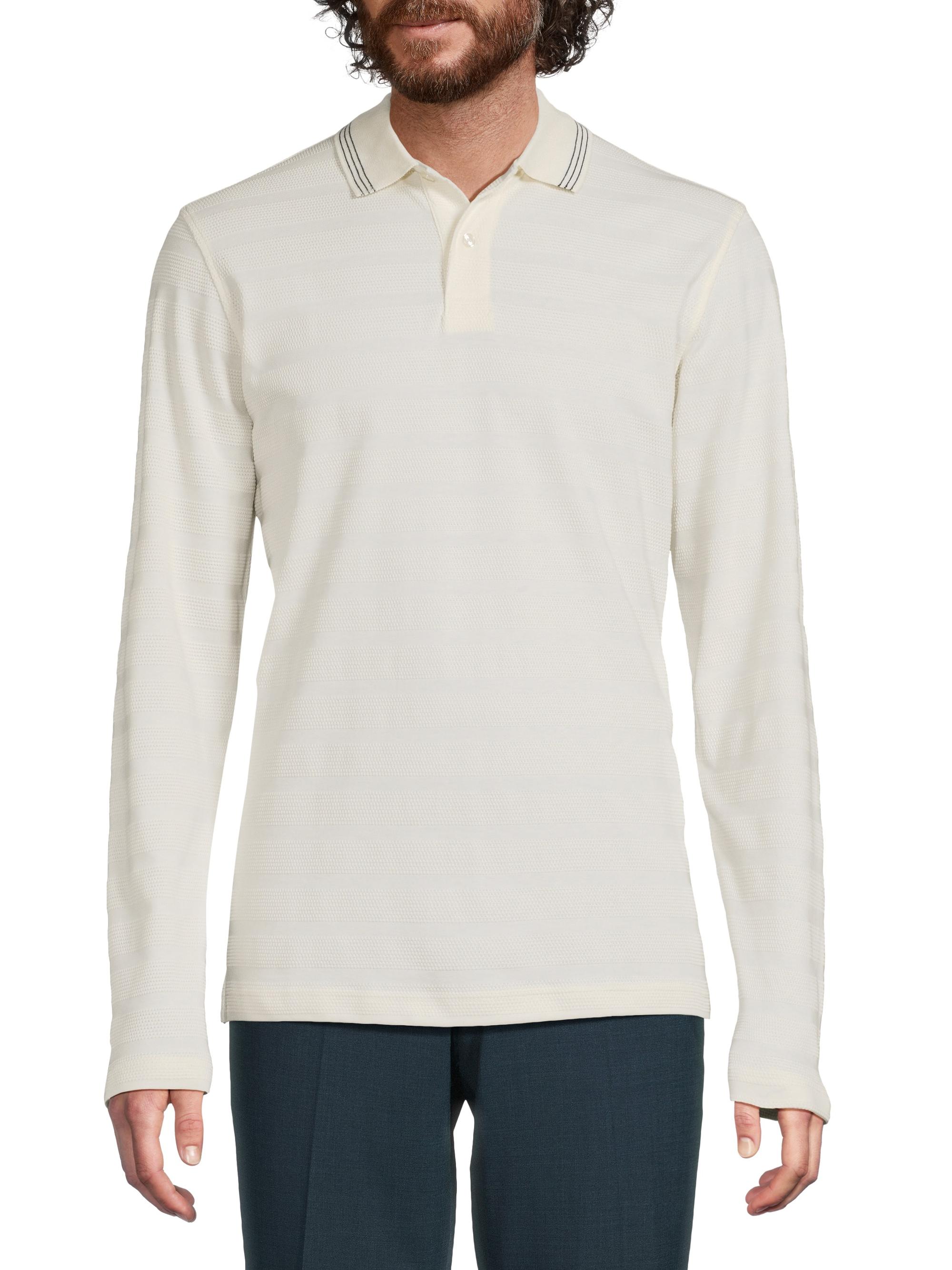 Click here for Ted Baker Mens Cotton-Blend Polo Shirt - Egret - S... prices