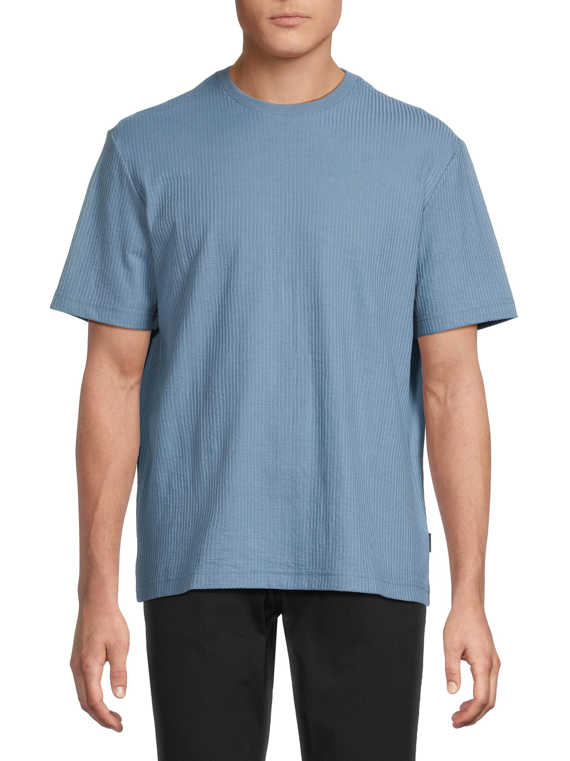Click here for Ted Baker Mens Drop Needle Ribbed Cotton-Blend T-S... prices