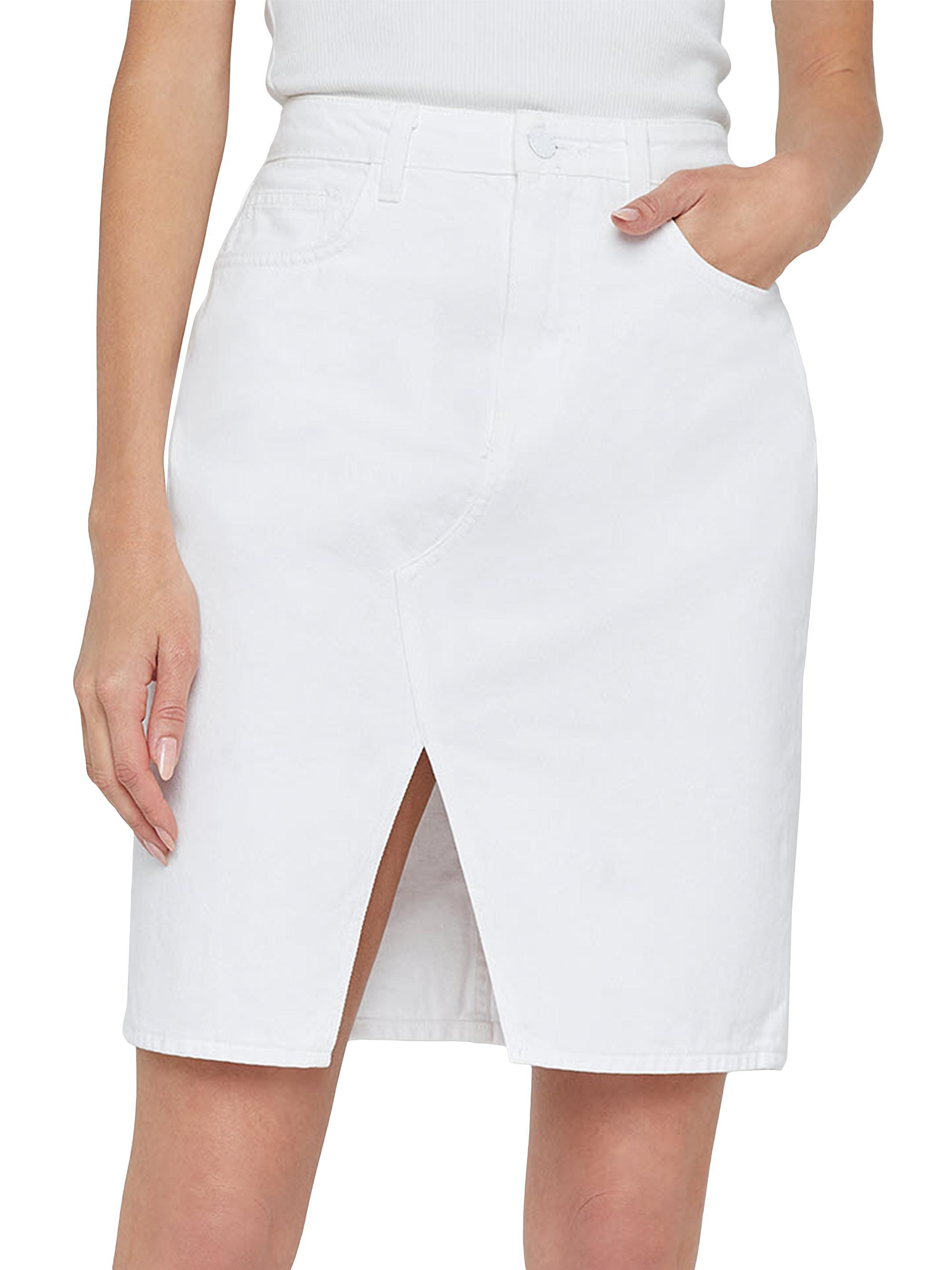 Click here for Lagence Womens Tylee Denim Skirt - Blanc - Size 25... prices