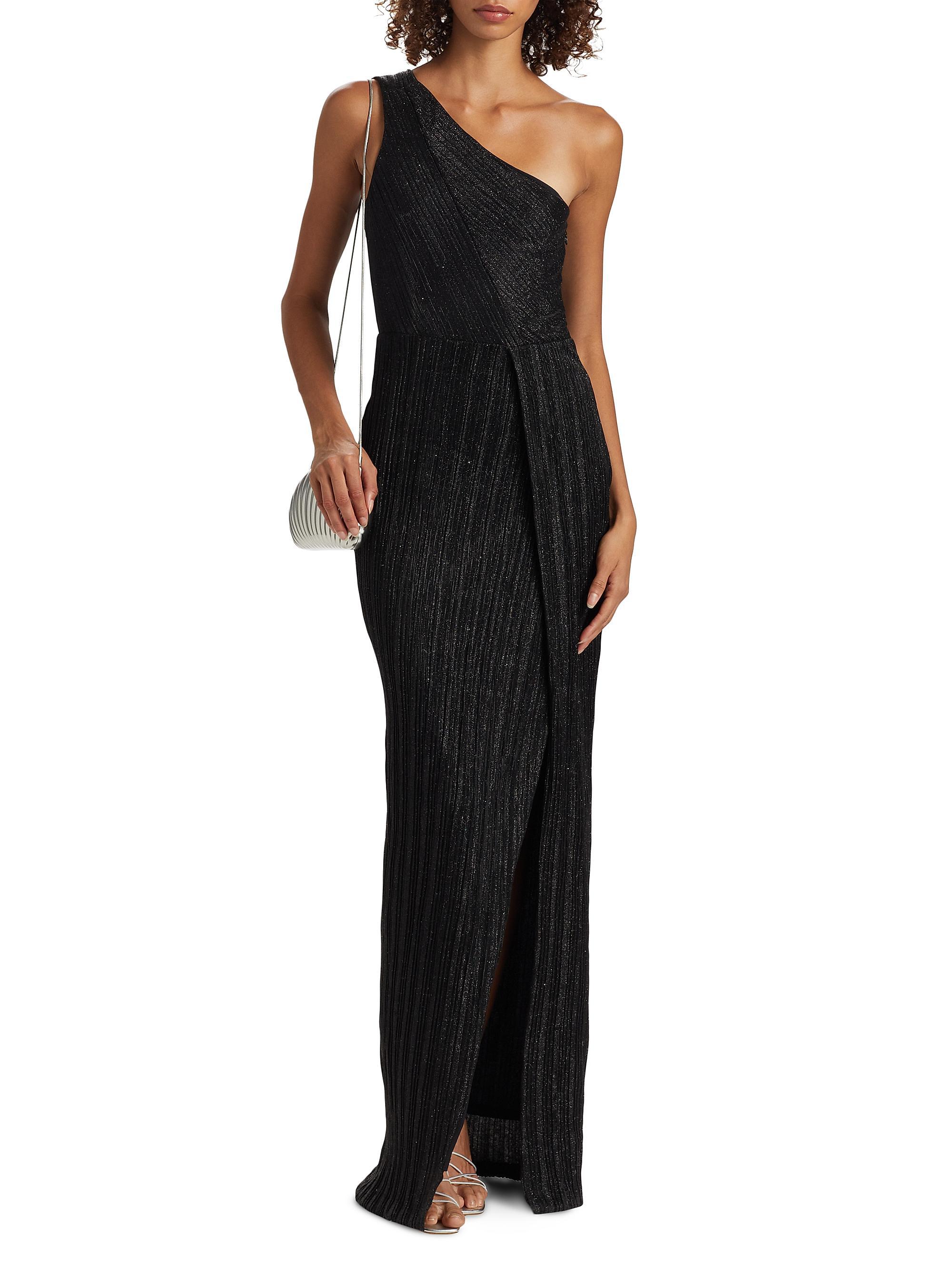Click here for Ramy Brook Womens Elaine One-Shoulder Gown - Black... prices