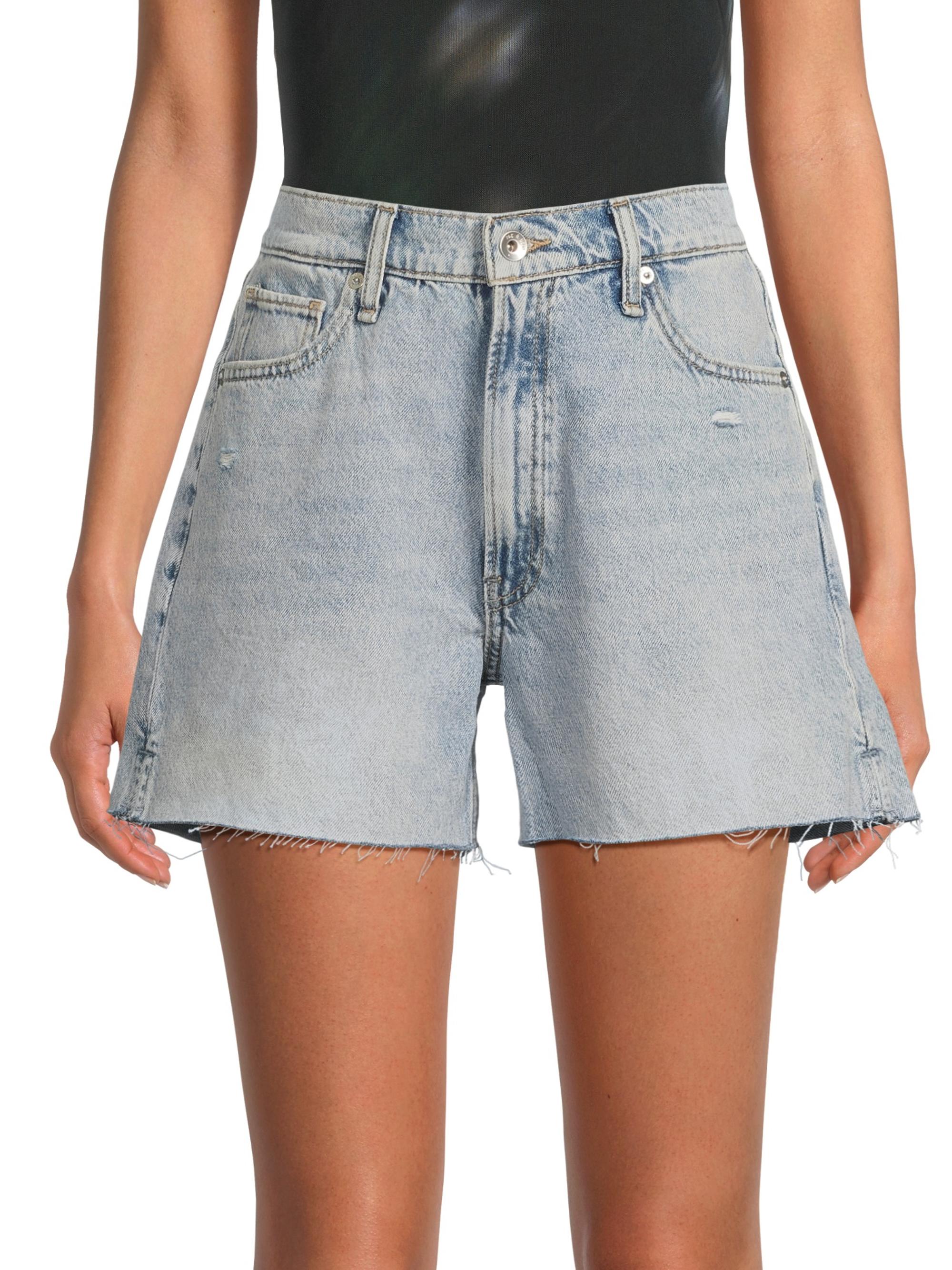 Click here for Rag & Bone Womens Retro Raw Edge Denim Shorts - Oc... prices