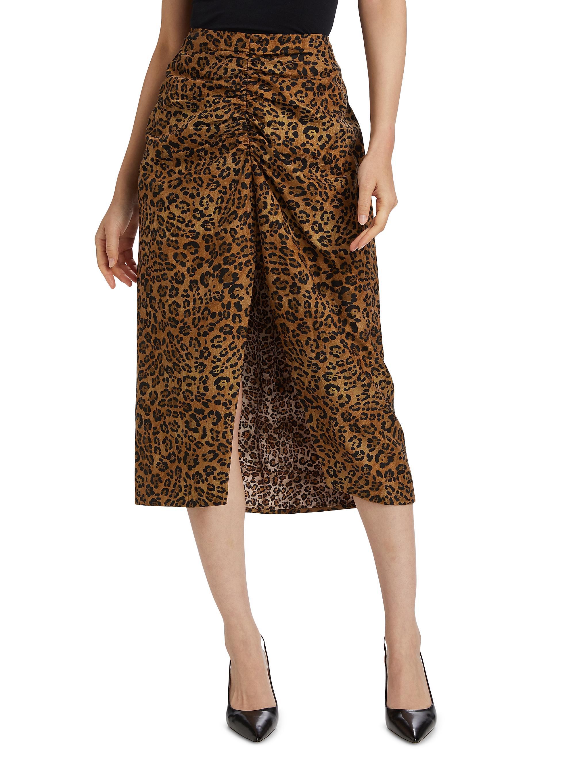 Click here for Robert Graham Womens Brynn Leopard-Print Skirt - B... prices