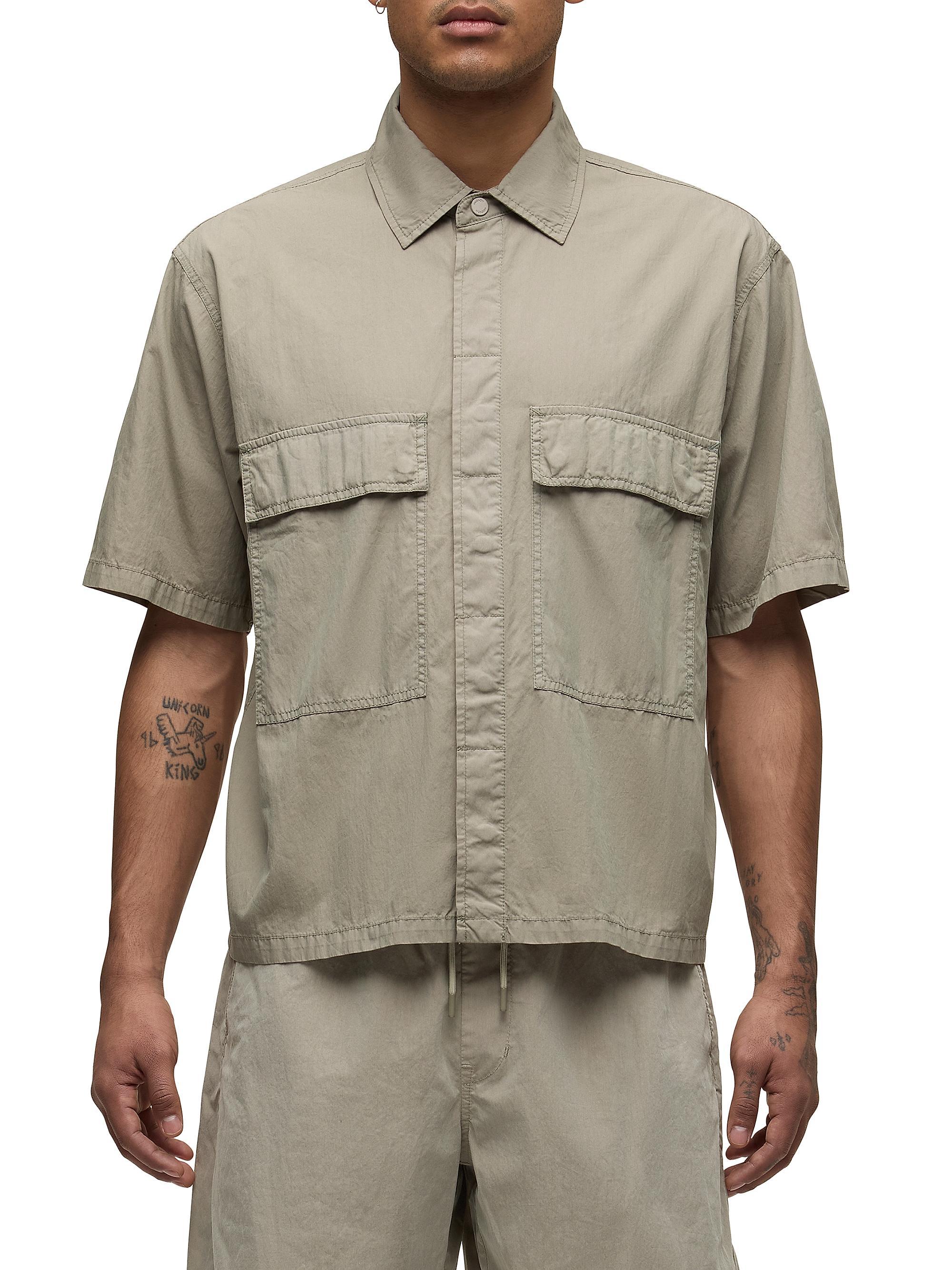 Click here for Hudson Jeans Mens Cotton-Nylon Utility Shirt - Cac... prices