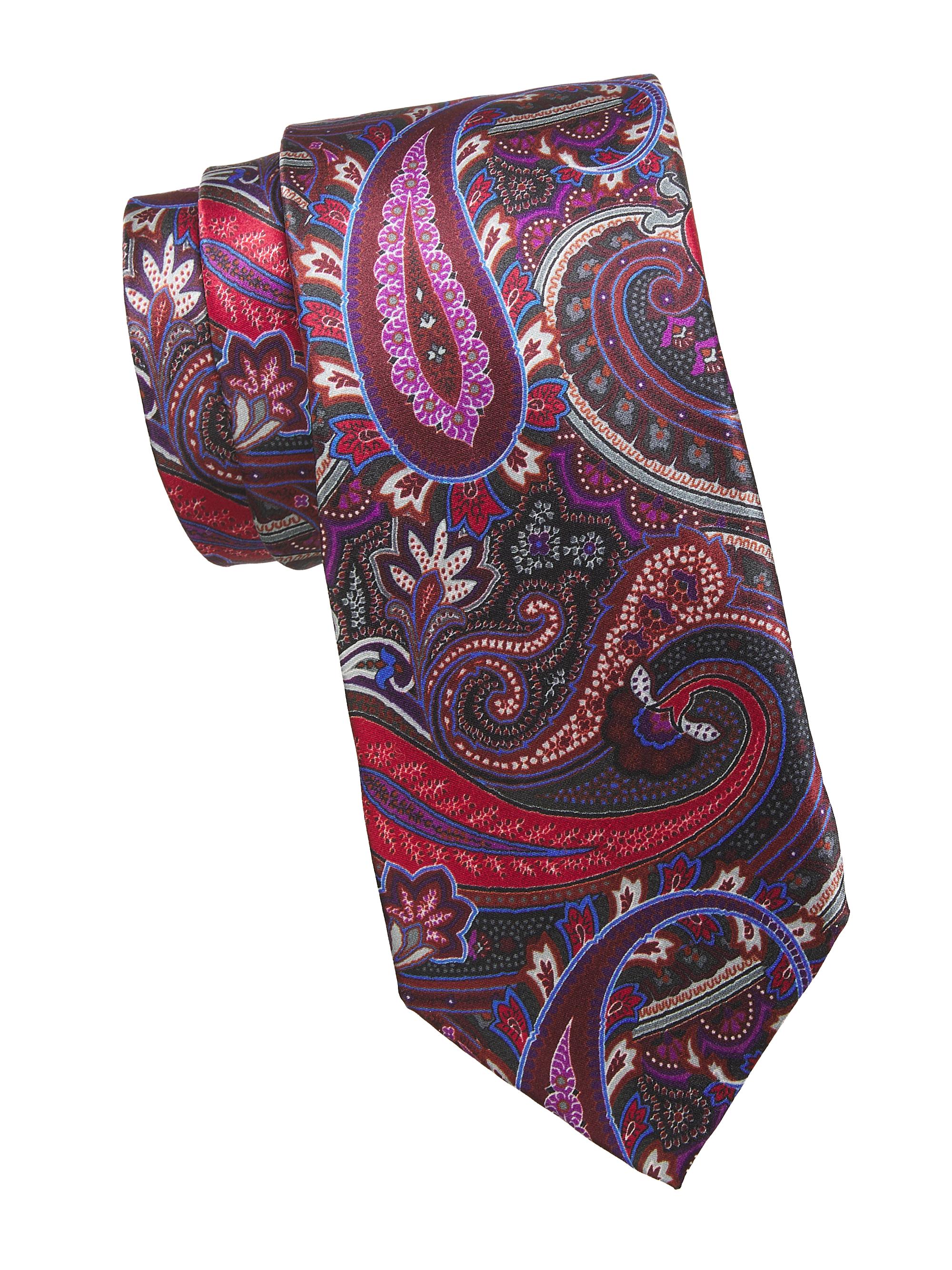 Click here for Robert Graham Mens Paisley Silk Tie - Black prices